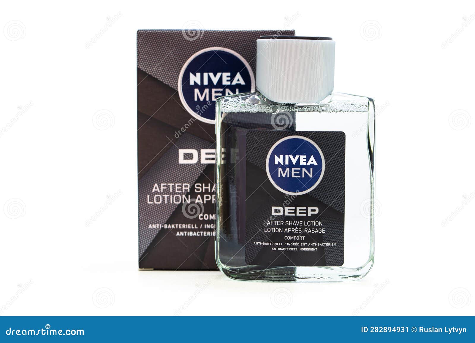 Nivea Men Deep after Shave Lotion on White Background Editorial Photo ...