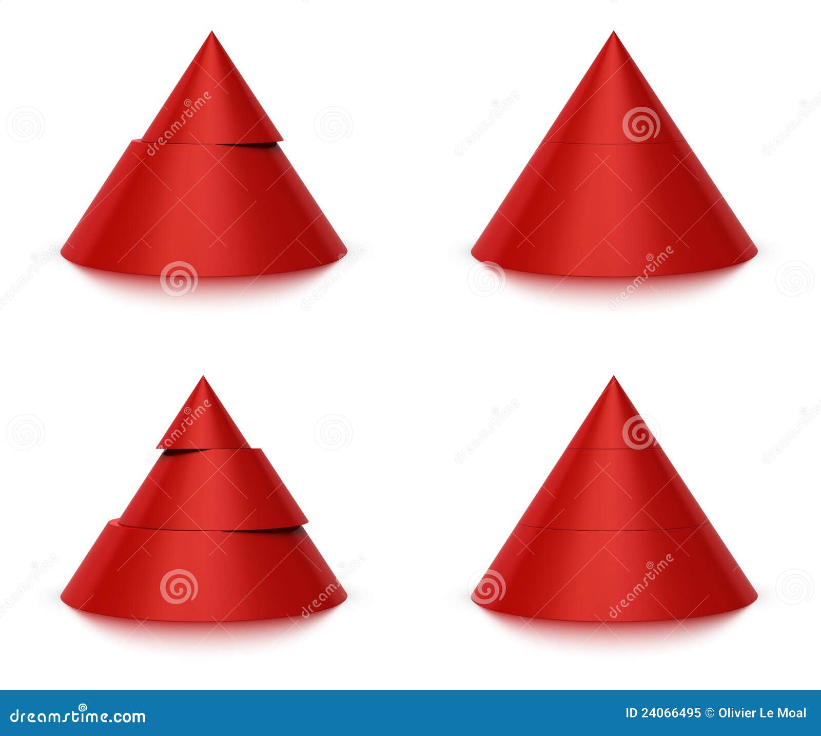 Niveaux De 3d Forme Conique 2 Ou 3 Illustration Stock - Illustration du ...