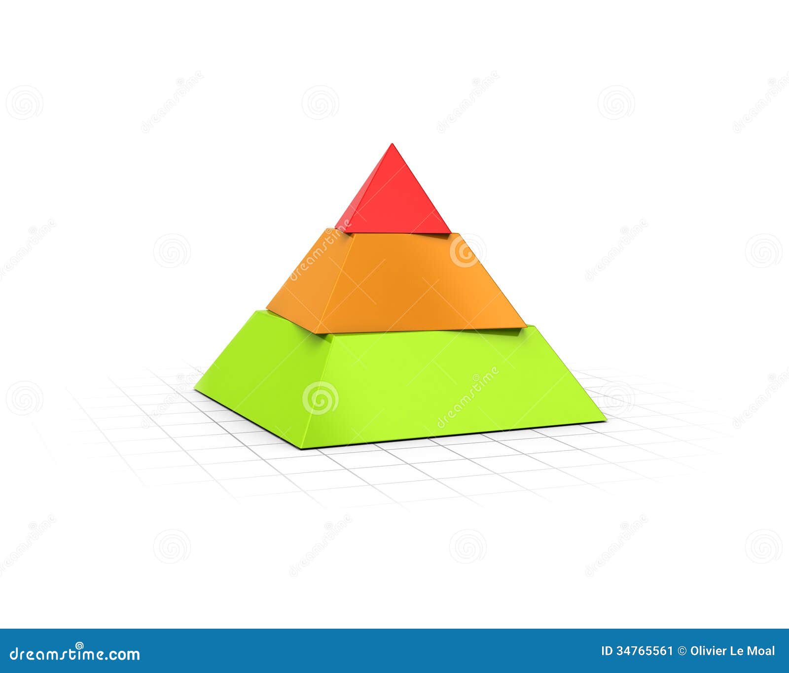 Niveaux Posés De La Pyramide Trois Illustration Stock - Illustration du ...