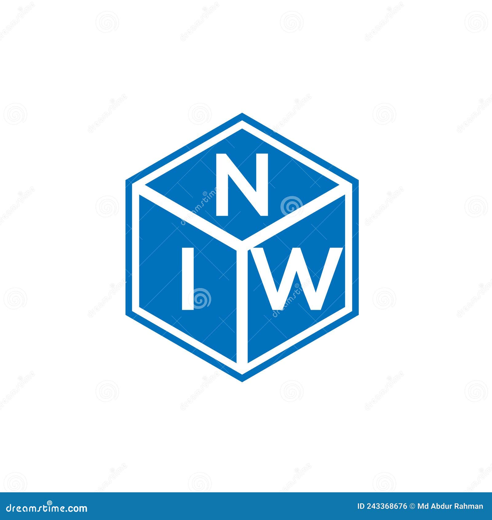 NIW Letter Logo Design on Black Background. NIW Creative Initials ...
