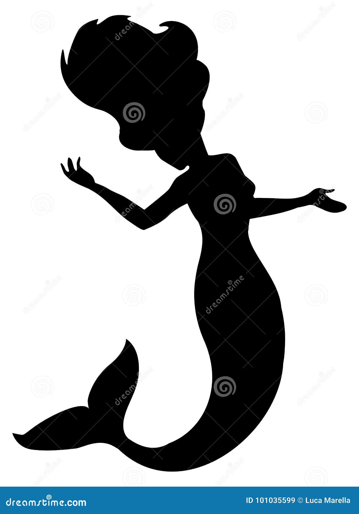 Nixe vektor abbildung. Illustration von flosse, menschlich - 101035599