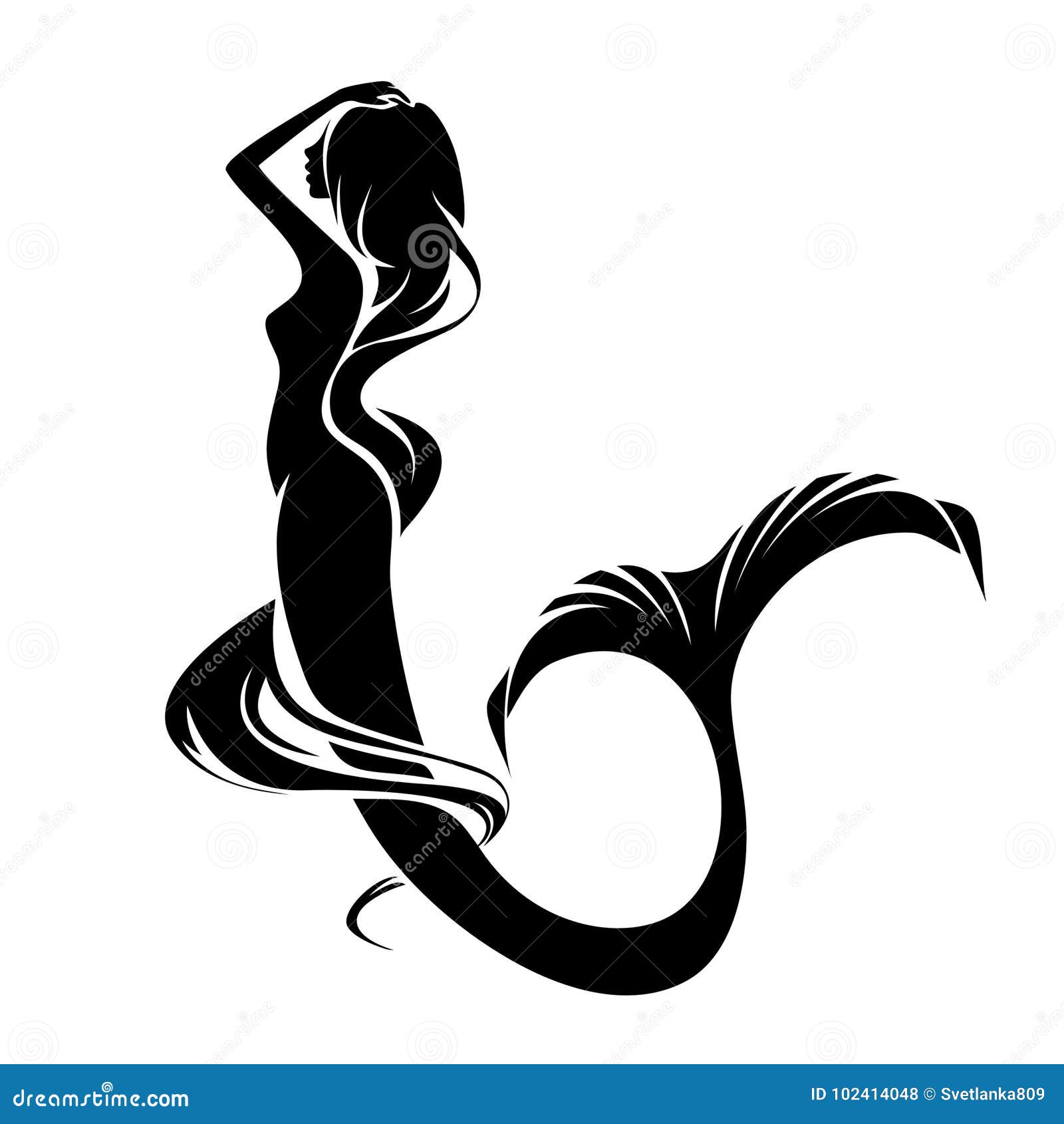 Nixe vektor abbildung. Illustration von haar, schönheit - 102414048