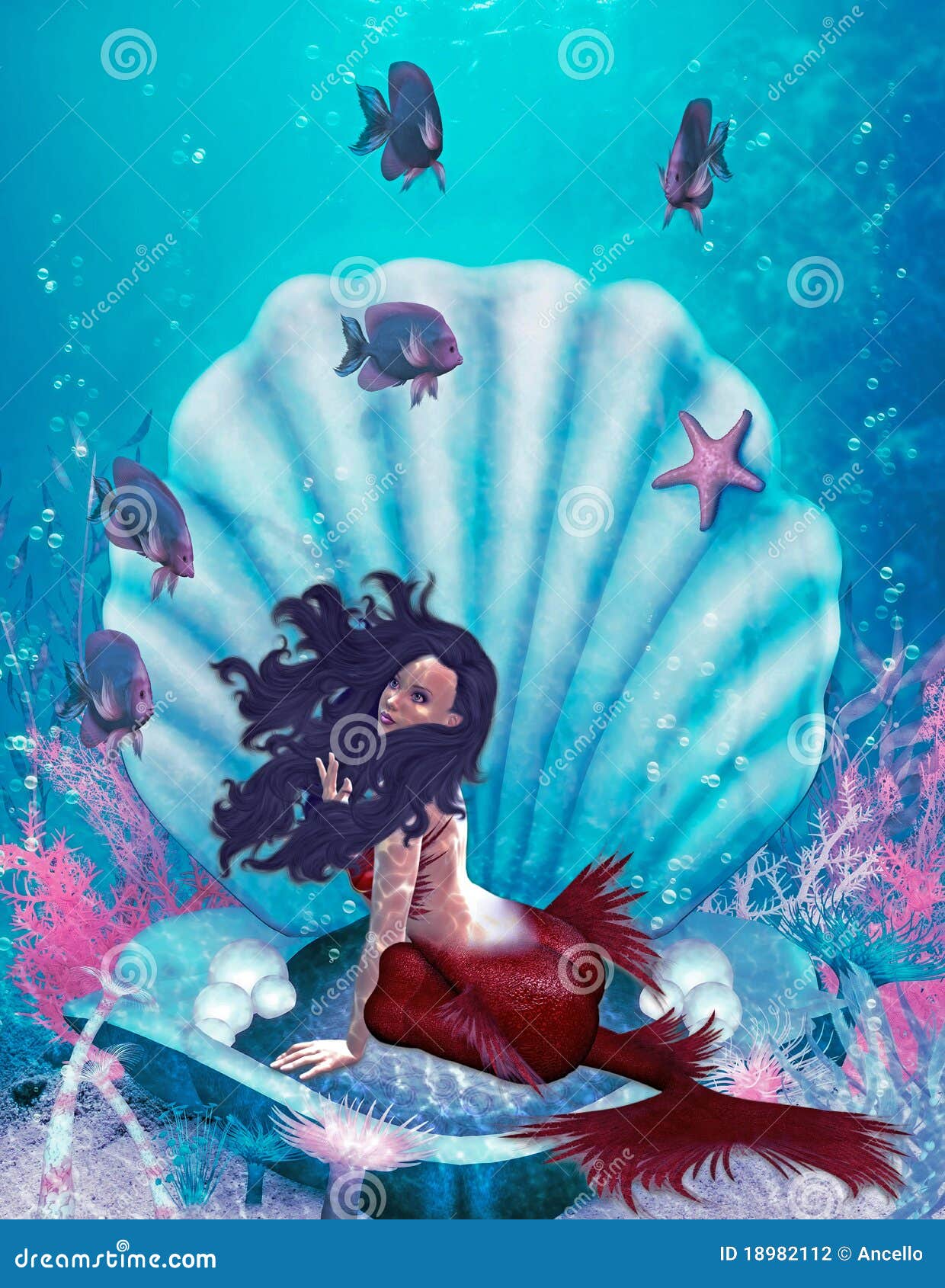 Nixe stock abbildung. Illustration von schönheit, betrieb - 18982112