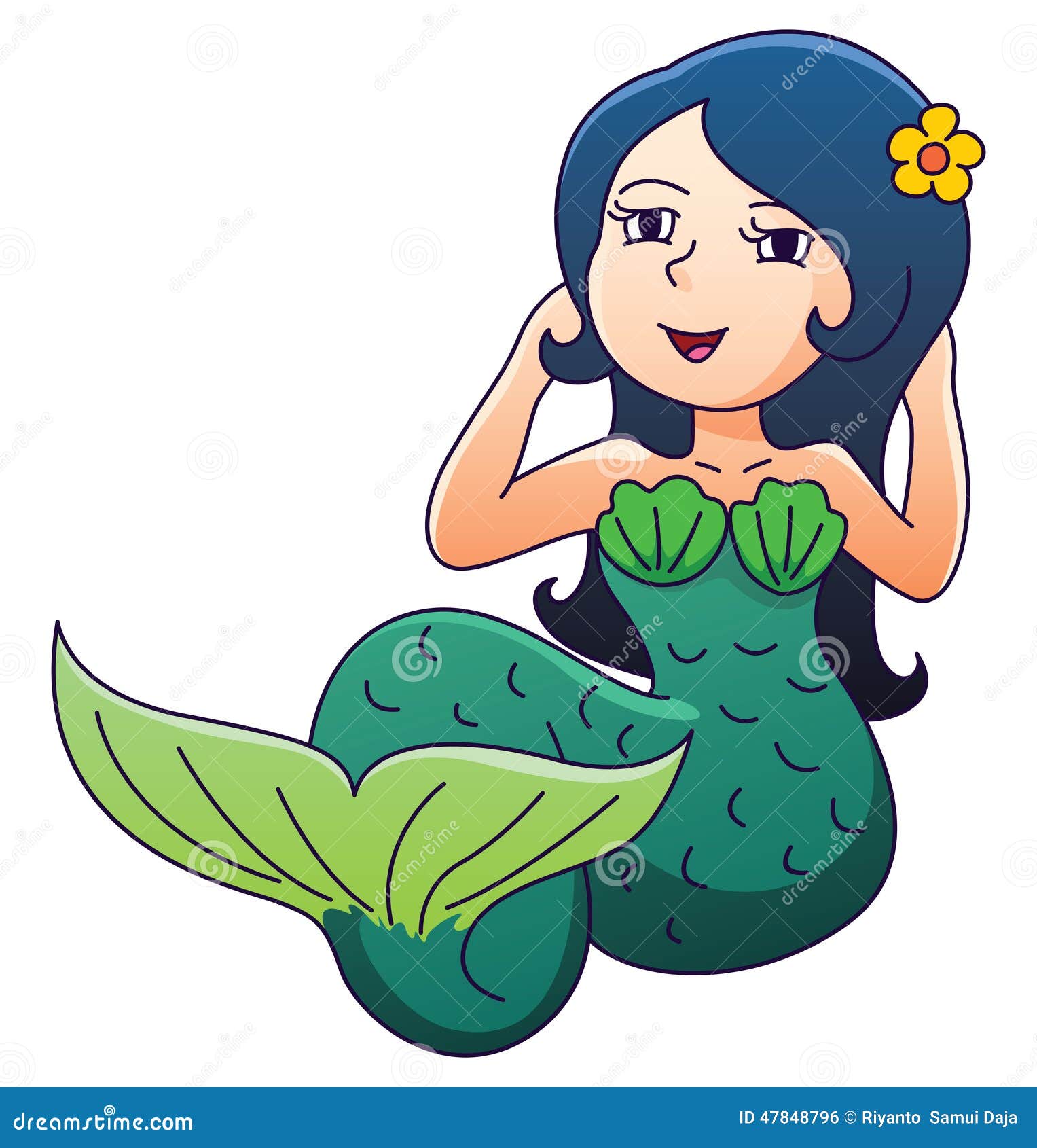 Nixe vektor abbildung. Illustration von lächeln, prinzessin - 47848796