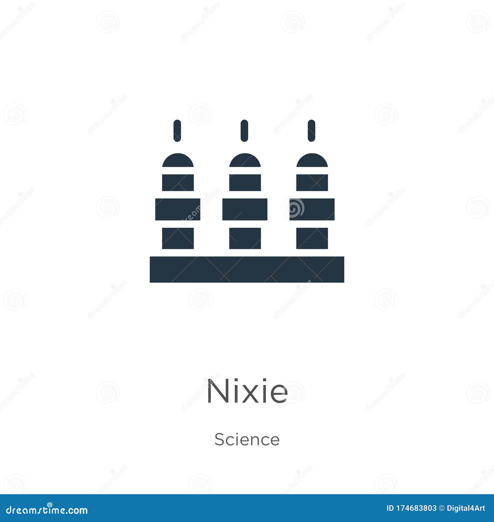 Nixie Icon Vector. Trendy Flat Nixie Icon From Science Collection ...