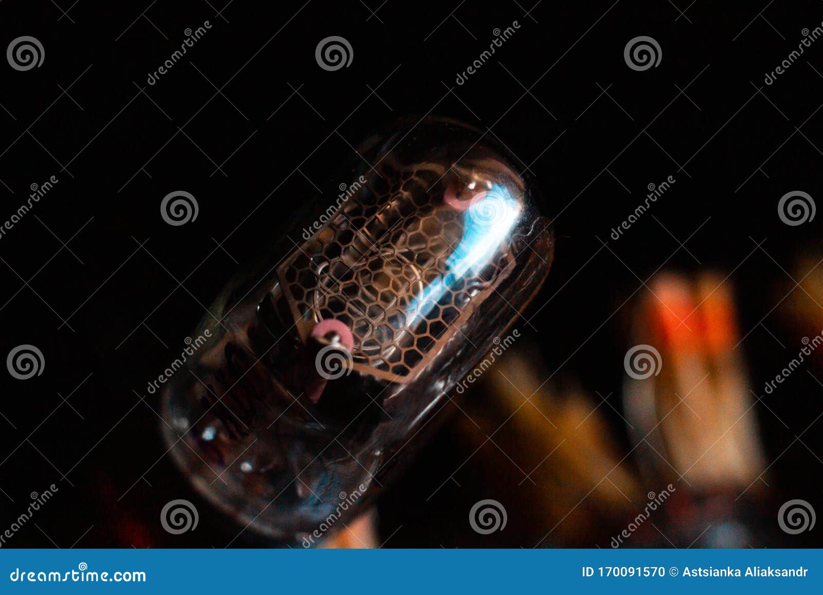 Nixie Tubes in-17, Nixie Tubes Macro Photography, Old and Retro Stock ...