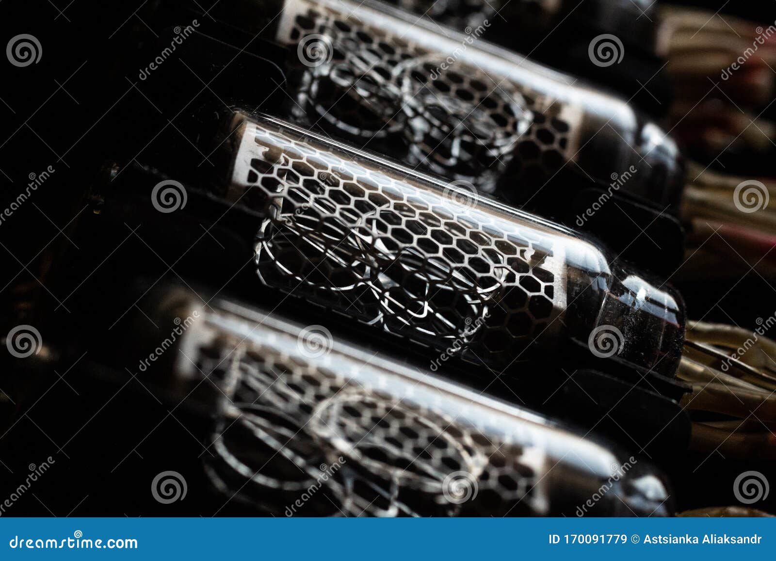 Nixie Tubes in-8-2, Nixie Tubes Macro Photography, Old and Retro Stock ...