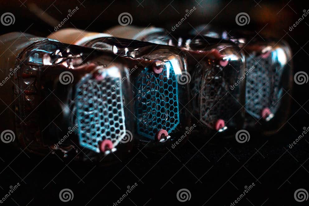 Nixie Tubes in-17, Nixie Tubes Macro Photography, Old and Retro Stock ...