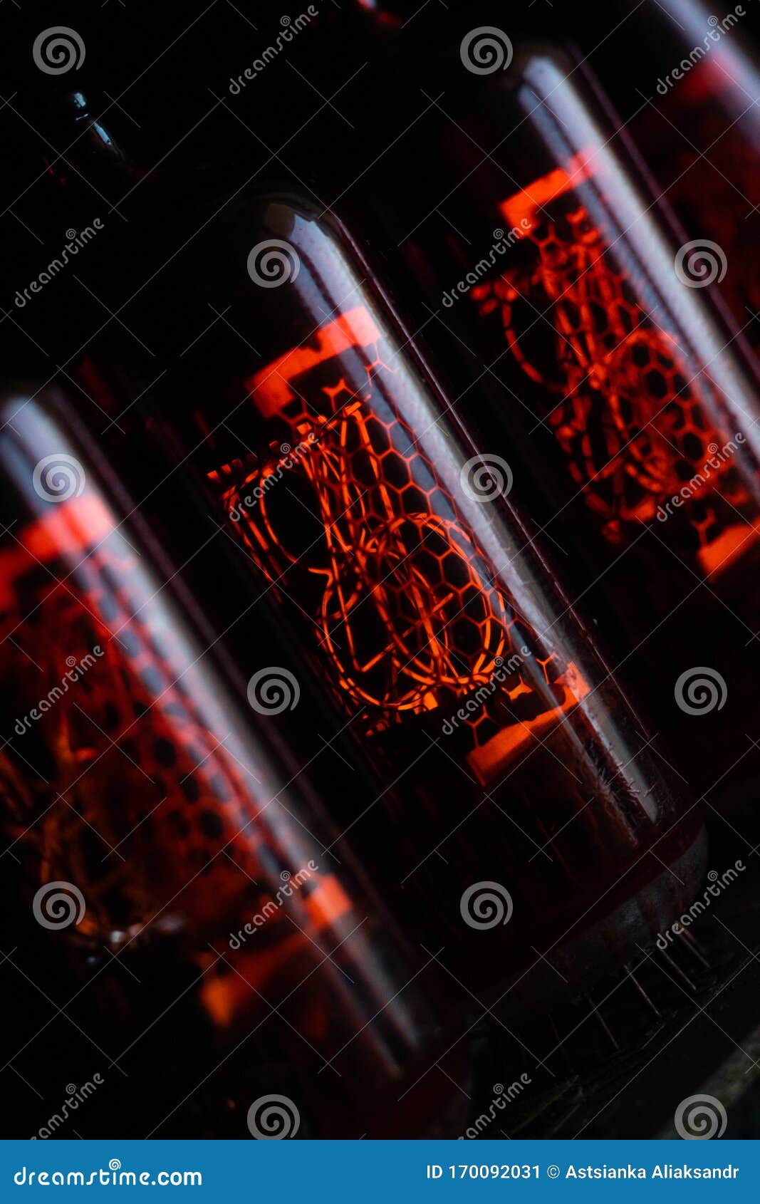 Nixie Tubes on Plate, Nixie Tubes Macro Photography, Old and Retro ...