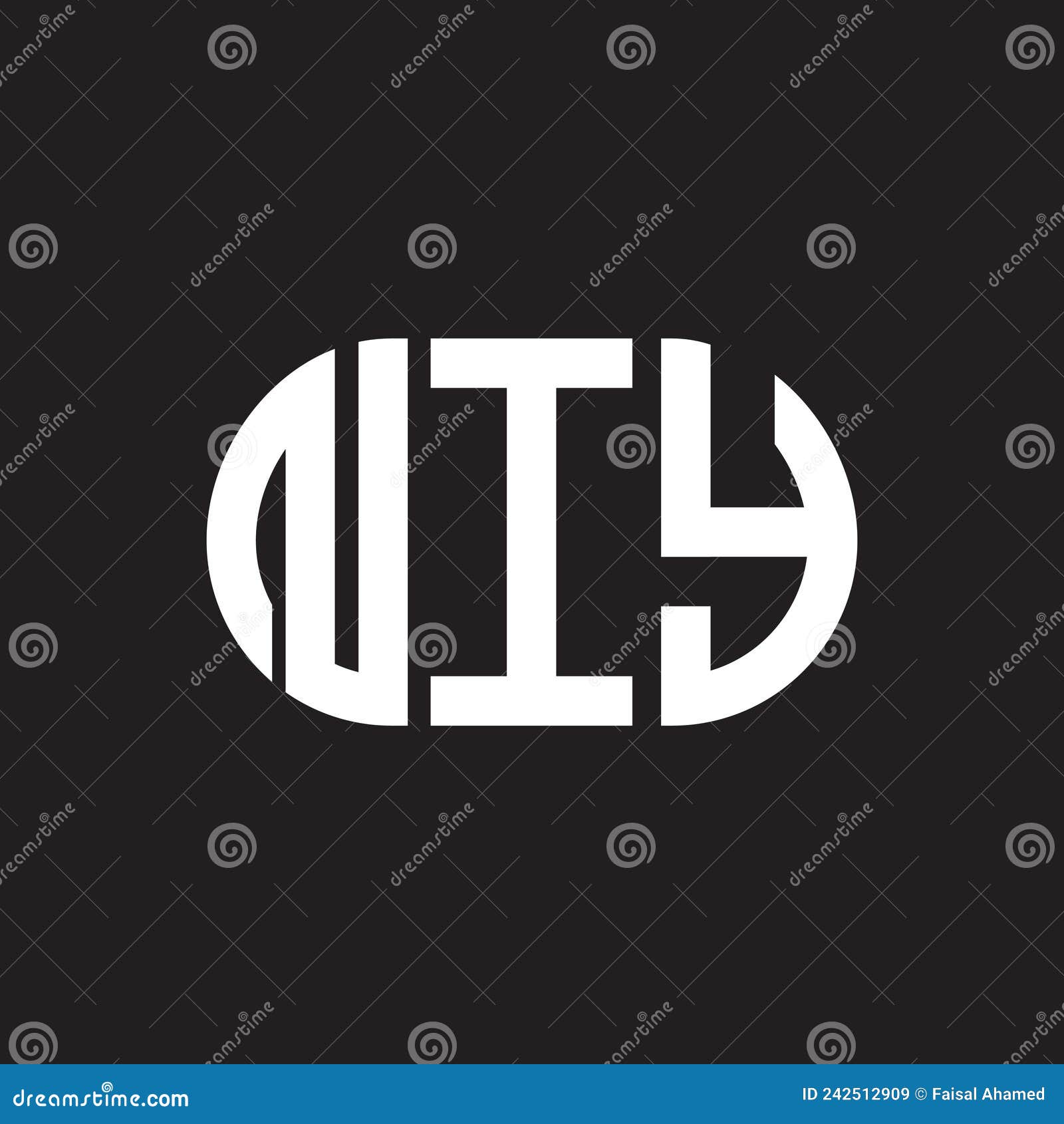 NIY Letter Logo Design on Black Background. NIY Creative Initials ...