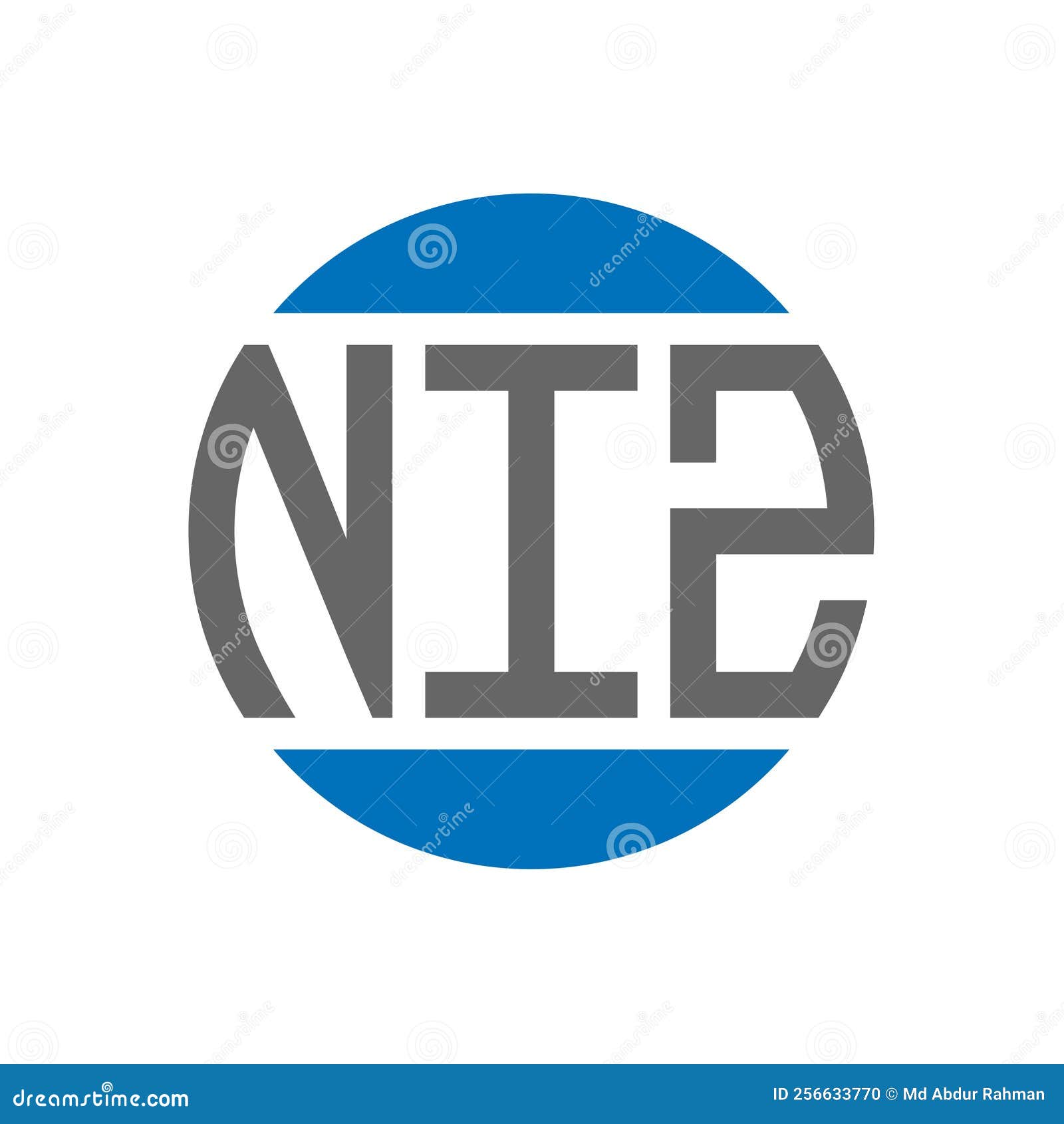 NIZ Letter Logo Design on White Background. NIZ Creative Initials ...