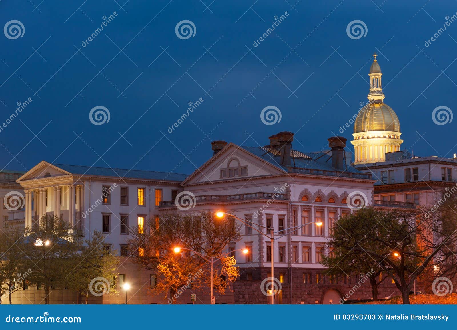 NJ State capitol stock image. Image of administration - 83293703