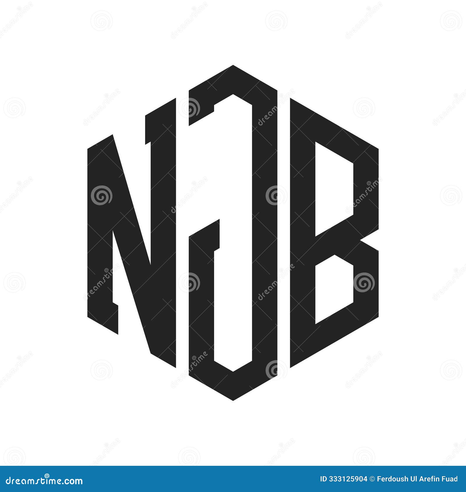 NJB Logo Design. Initial Letter NJB Monogram Logo Using Hexagon Shape ...