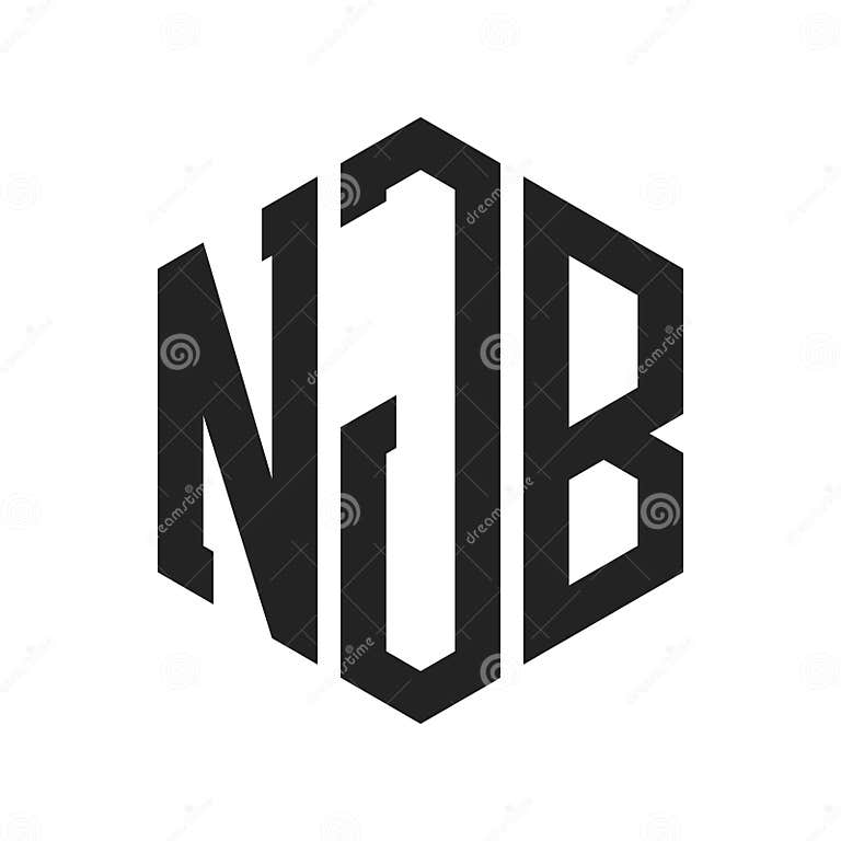 NJB Logo Design. Initial Letter NJB Monogram Logo Using Hexagon Shape ...