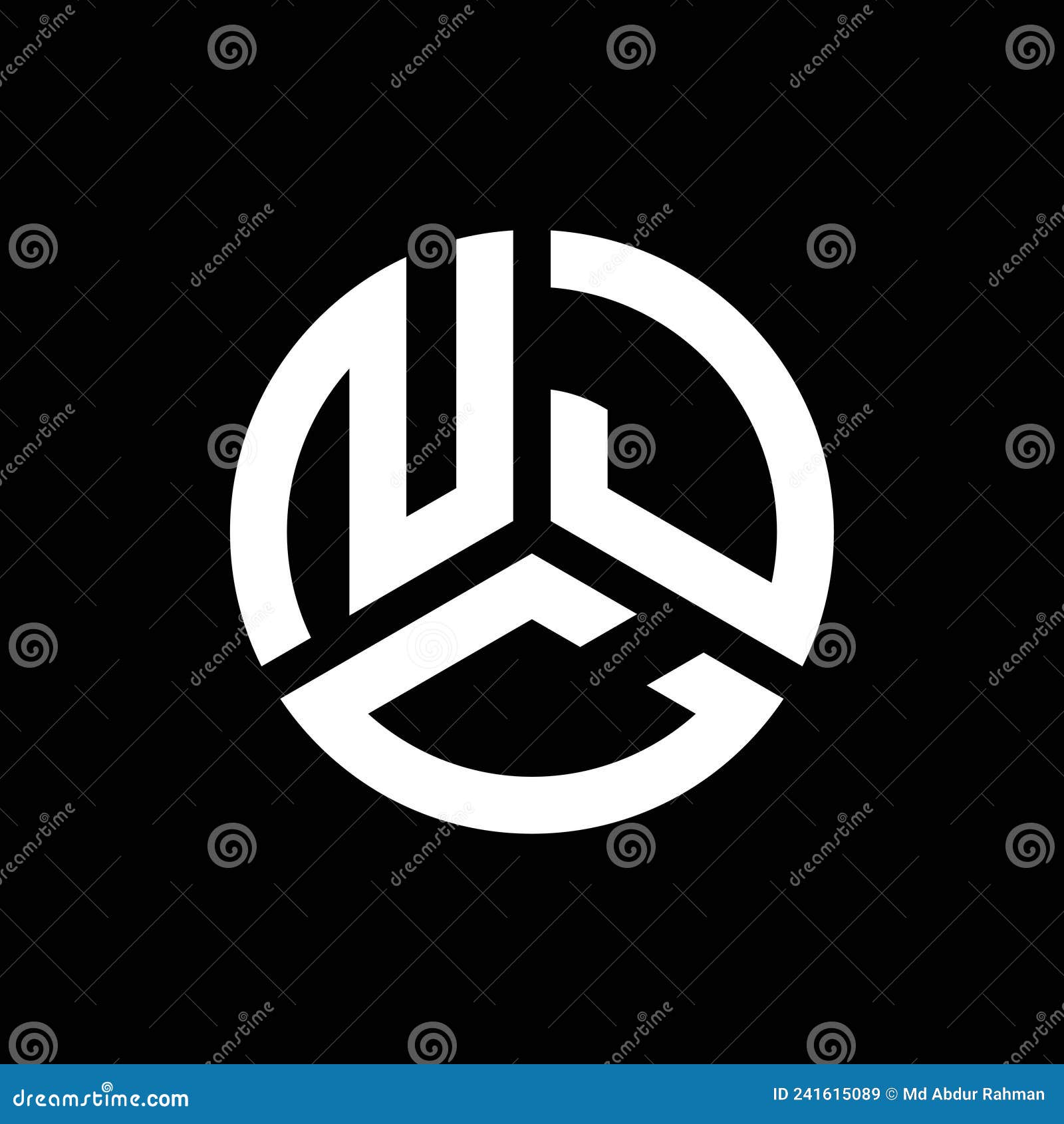 NJC Letter Logo Design on Black Background. NJC Creative Initials ...