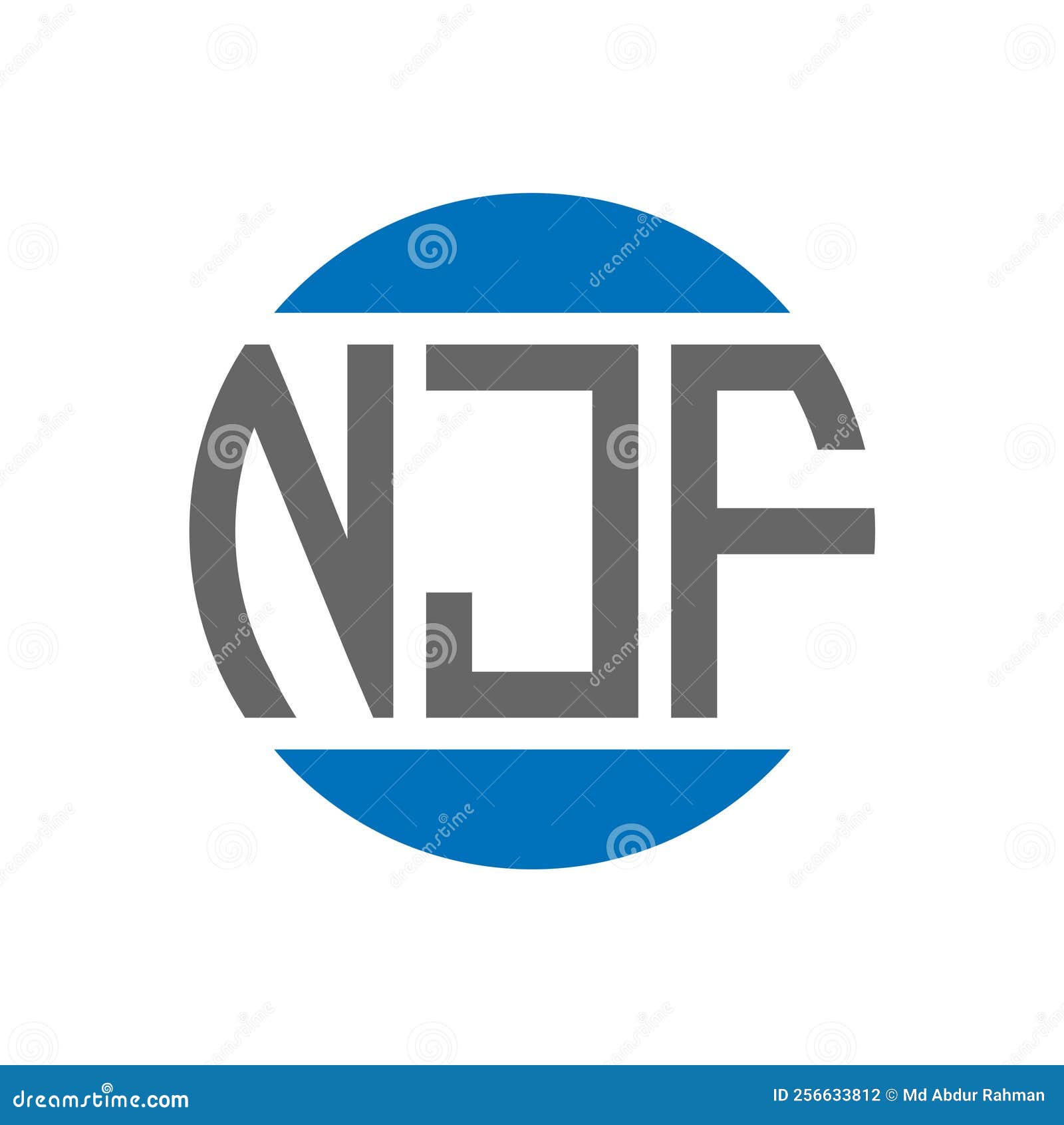 NJF Letter Logo Design on White Background. NJF Creative Initials ...