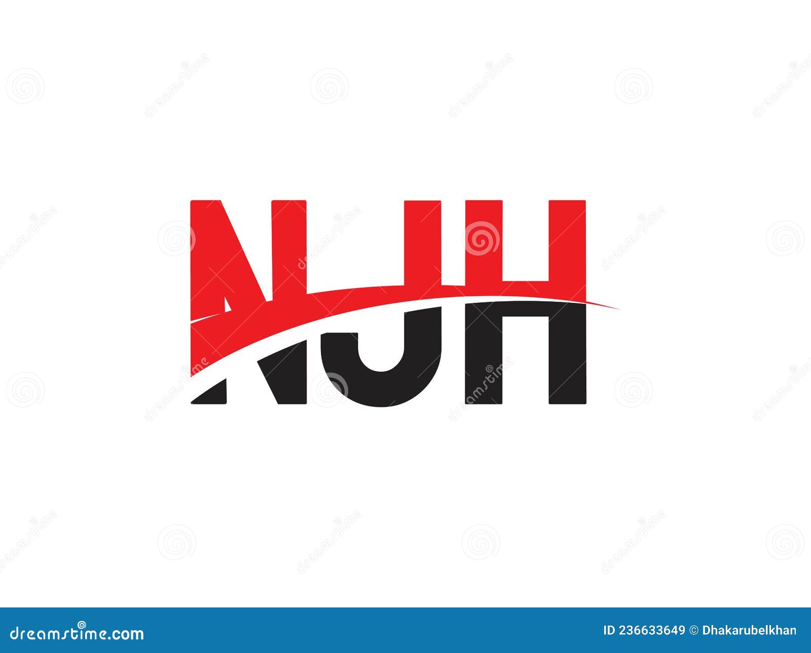 NJH Letter Initial Logo Design Vector Illustration Stock Vector ...