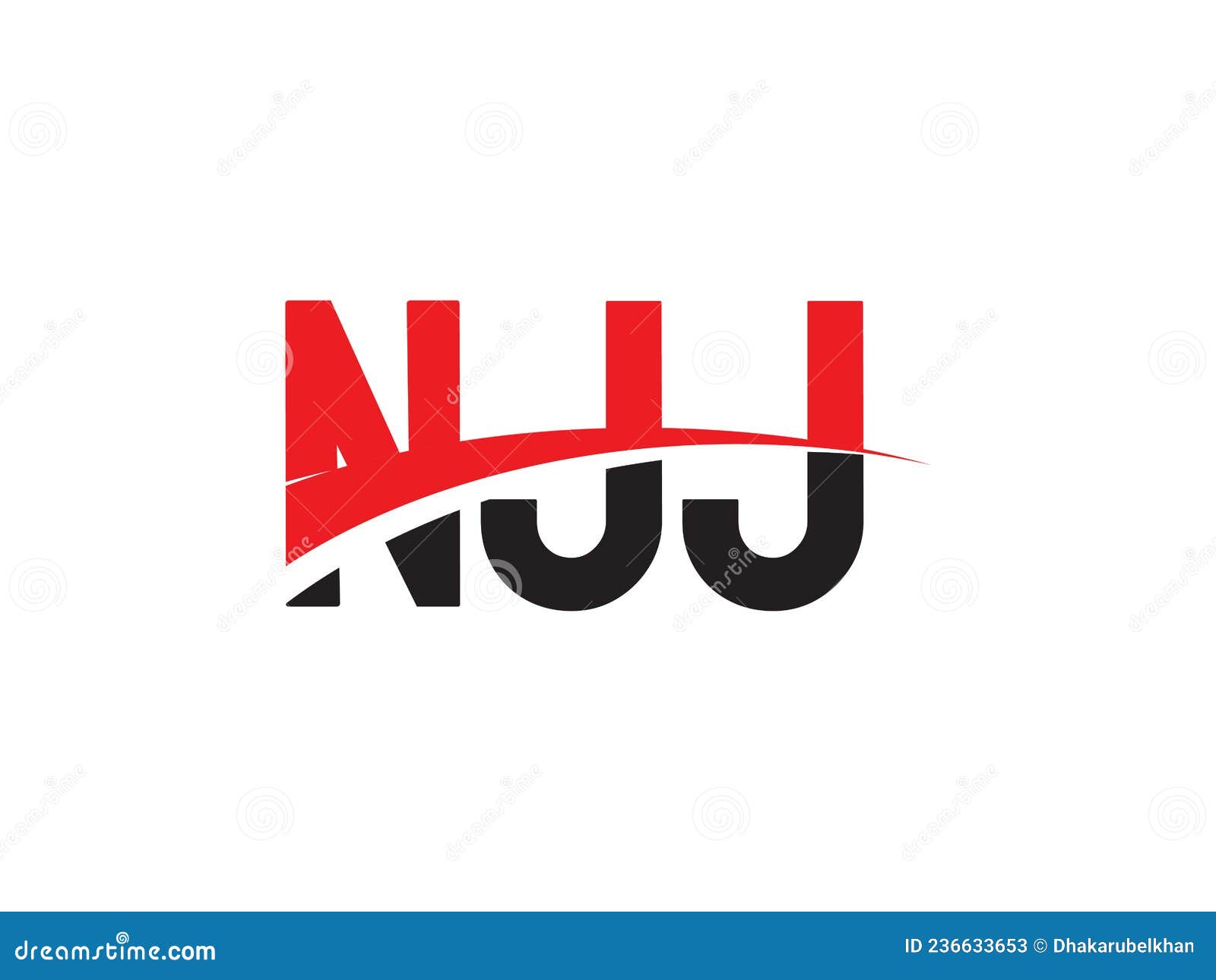 NJJ Letter Initial Logo Design Vector Illustration Stock Vector ...