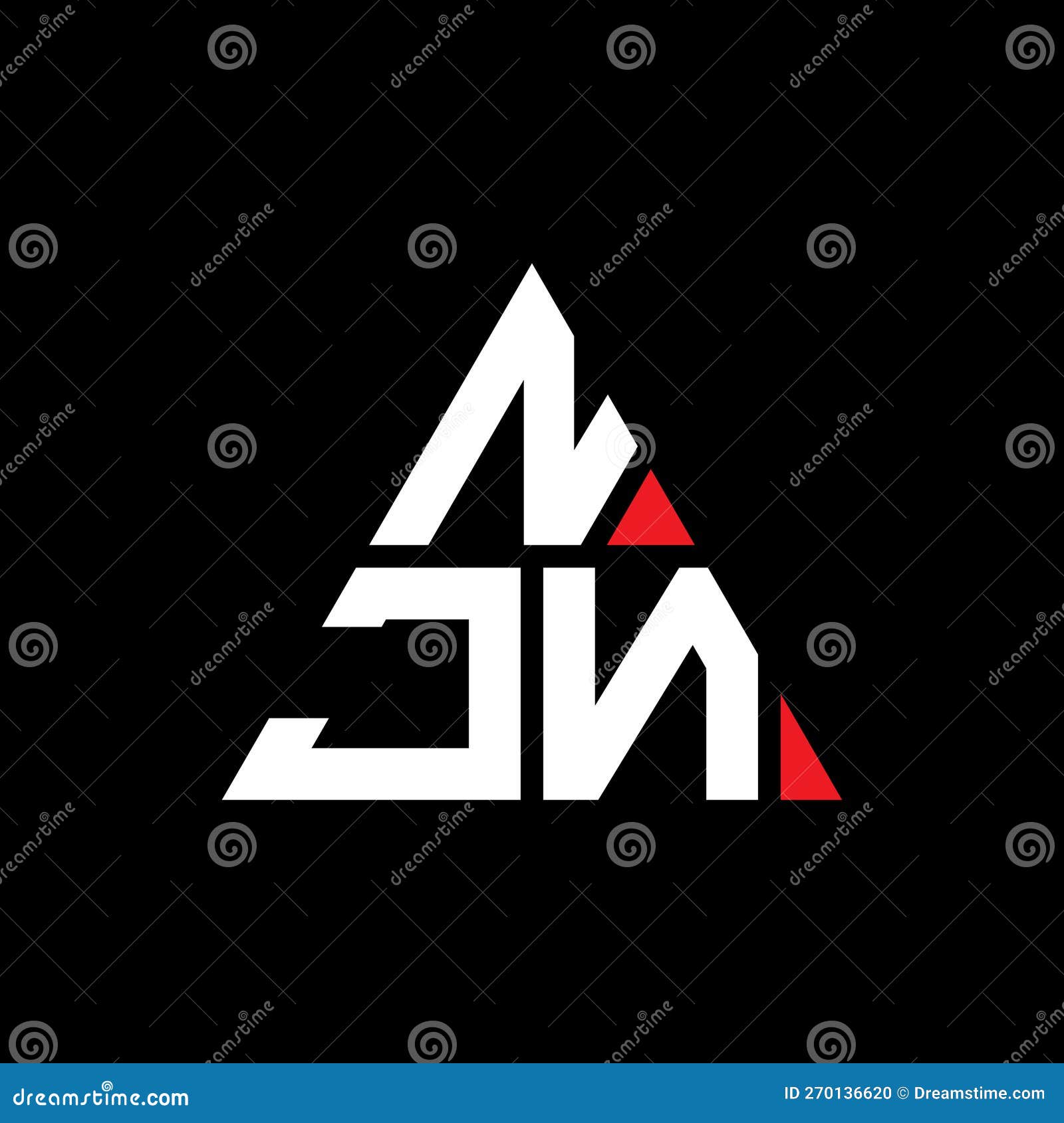 NJN Triangle Letter Logo Design with Triangle Shape. NJN Triangle Logo ...
