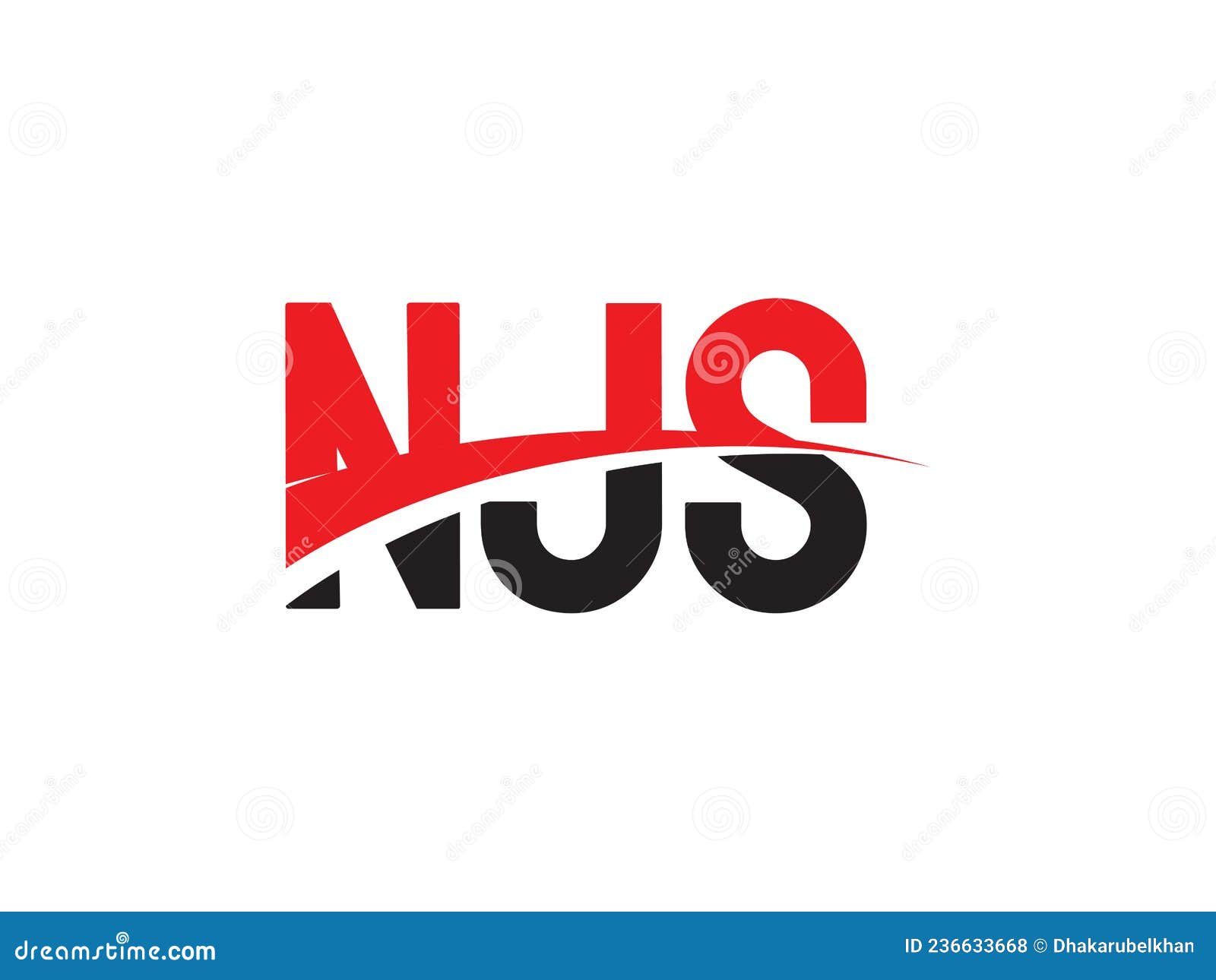 NJS Letter Initial Logo Design Vector Illustration Stock Vector ...