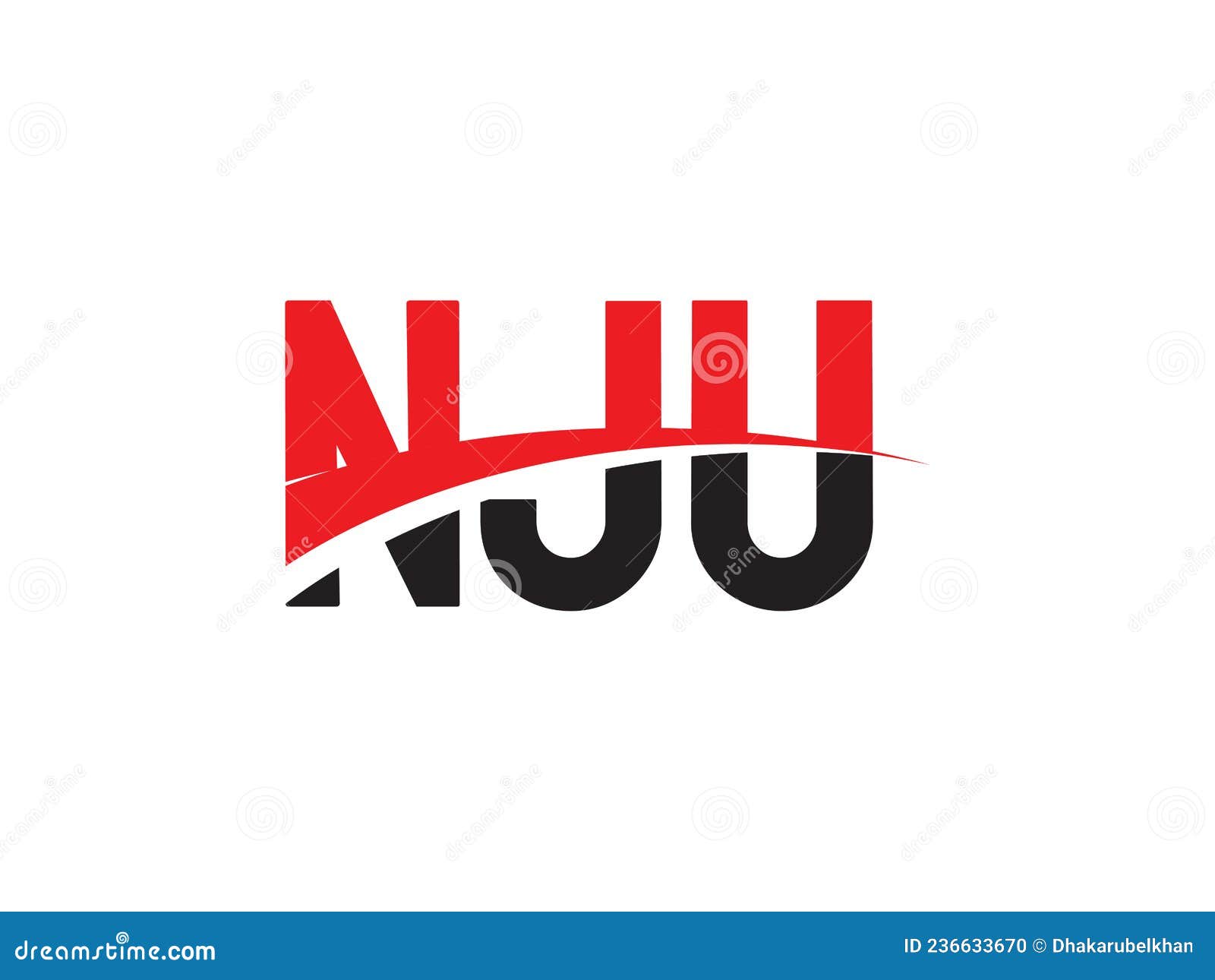 NJU Letter Initial Logo Design Vector Illustration Stock Vector ...