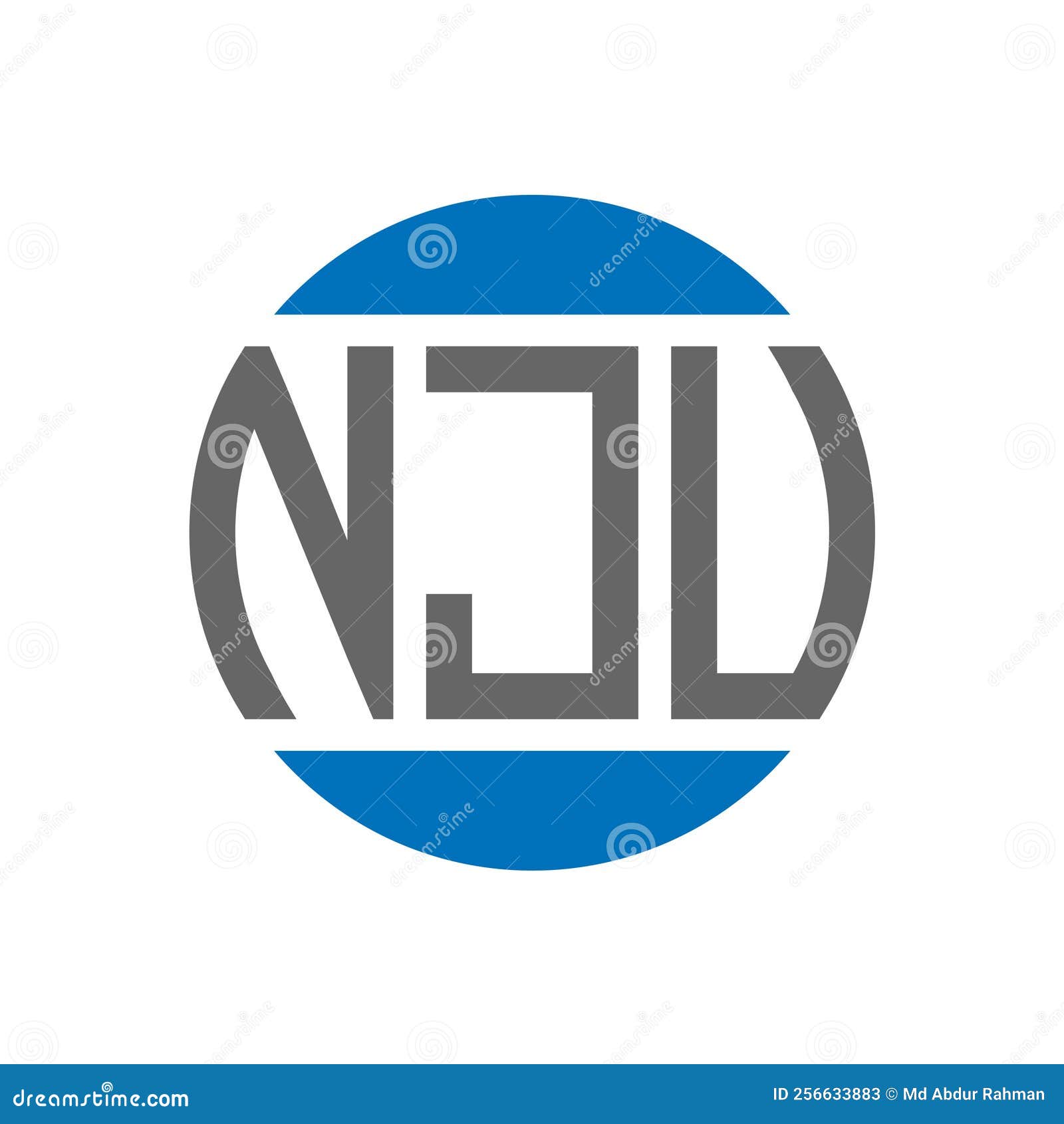 NJU Letter Logo Design on White Background. NJU Creative Initials ...