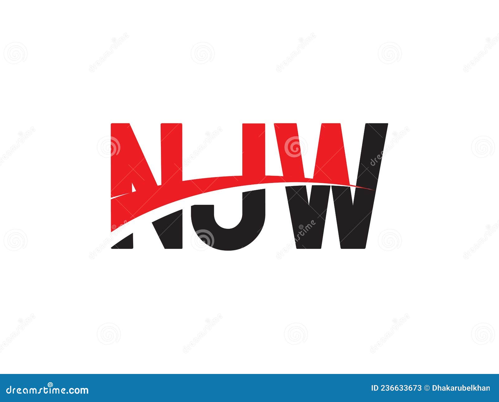 NJW Letter Initial Logo Design Vector Illustration Stock Vector ...