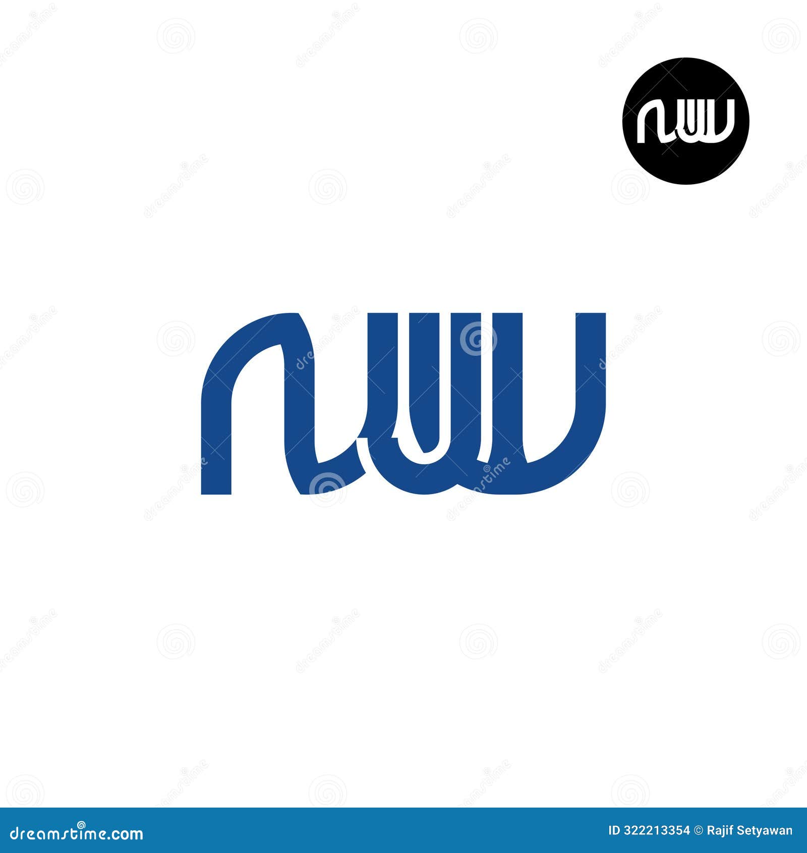 NJW Logo Letter Monogram Design Stock Vector - Illustration of alphabet ...