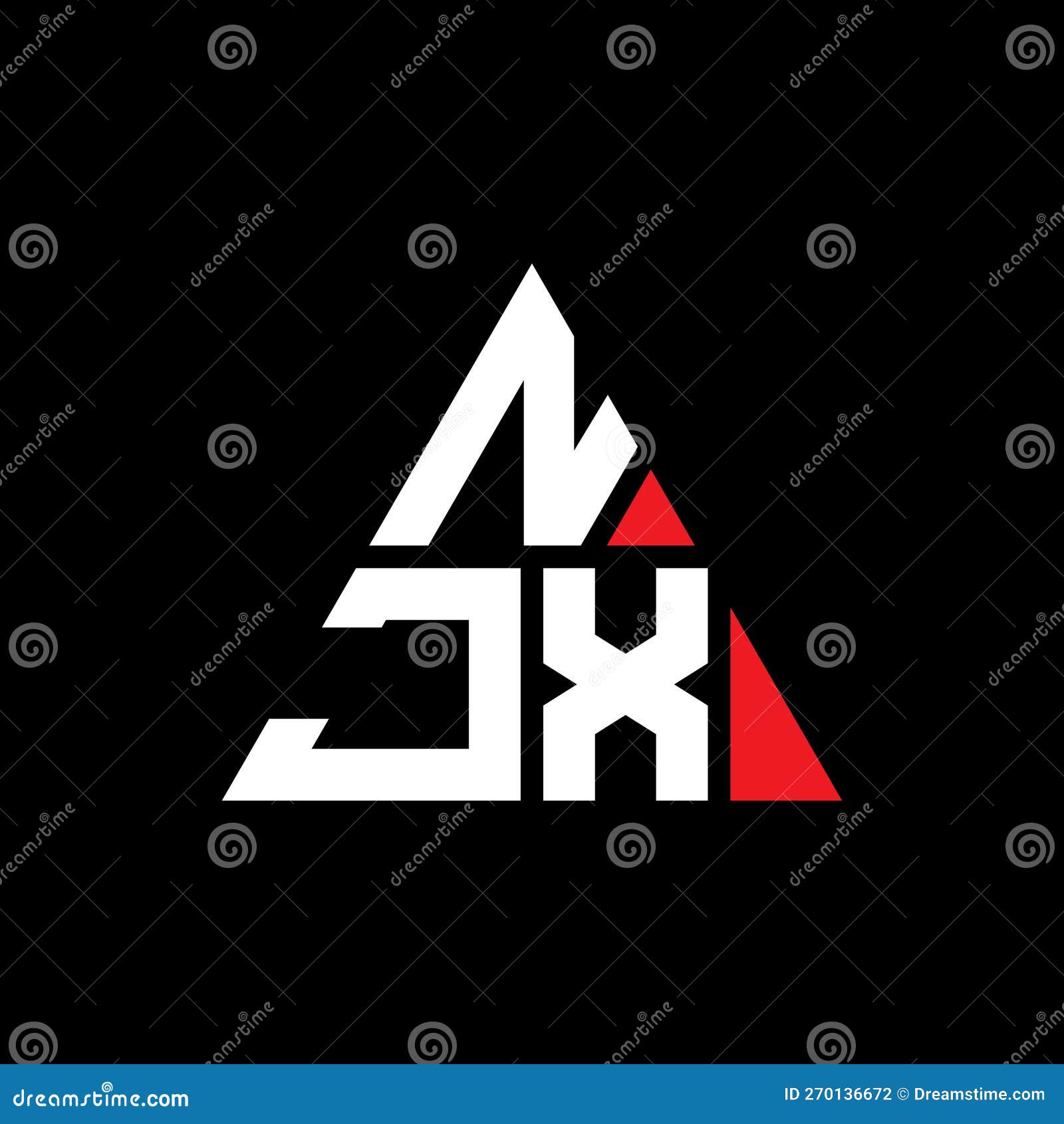 NJW Triangle Letter Logo Design with Triangle Shape. NJW Triangle Logo ...