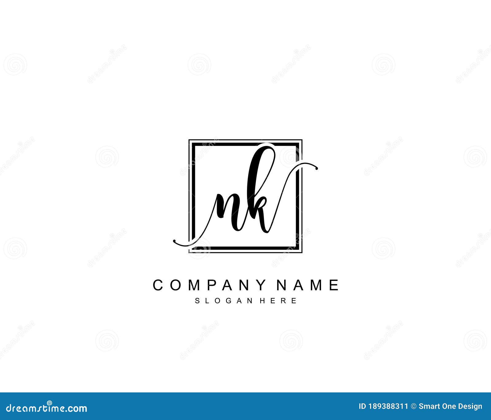 NK Signature Logo Template Vector Stock Vector - Illustration of ...
