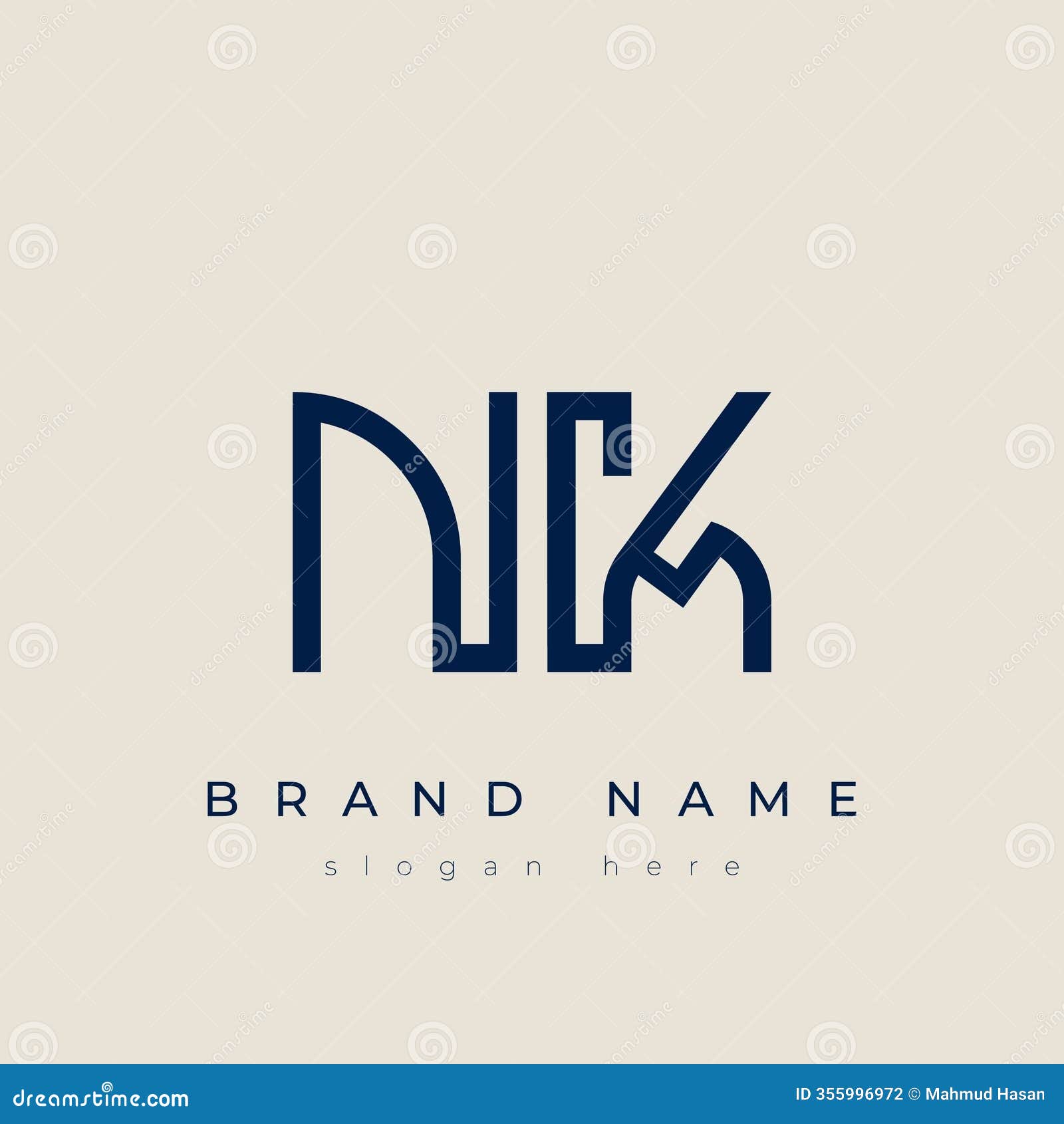 NK Alphabet Letter Icon Logo Vector Illustration | CartoonDealer.com ...