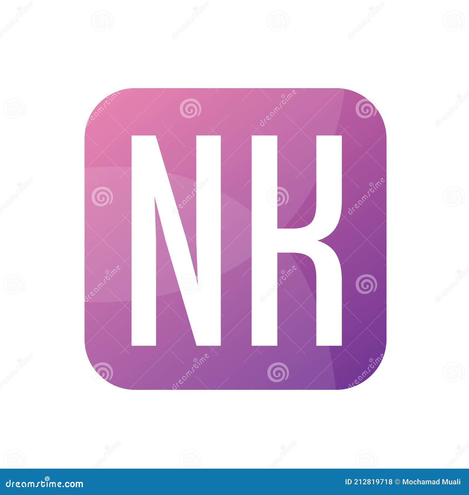 NK Letter Logo Design with Simple Style Stock Vector - Illustration of ...