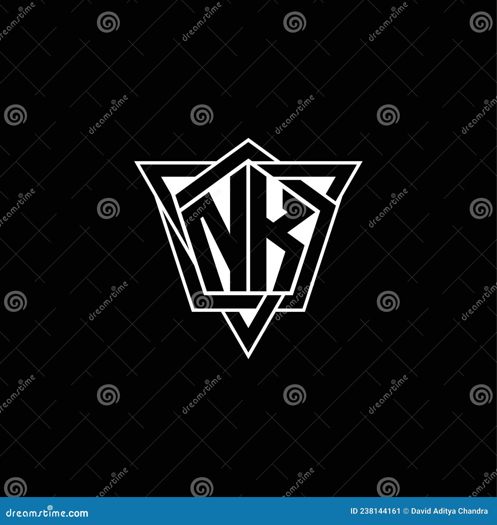 NK Logo Monogram Geometric Modern Design Stock Vector - Illustration of ...