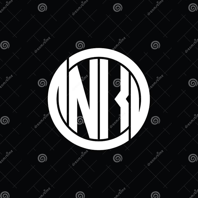 NK Logo Monogram Shield Inside Circle Shape Vector Images Design ...