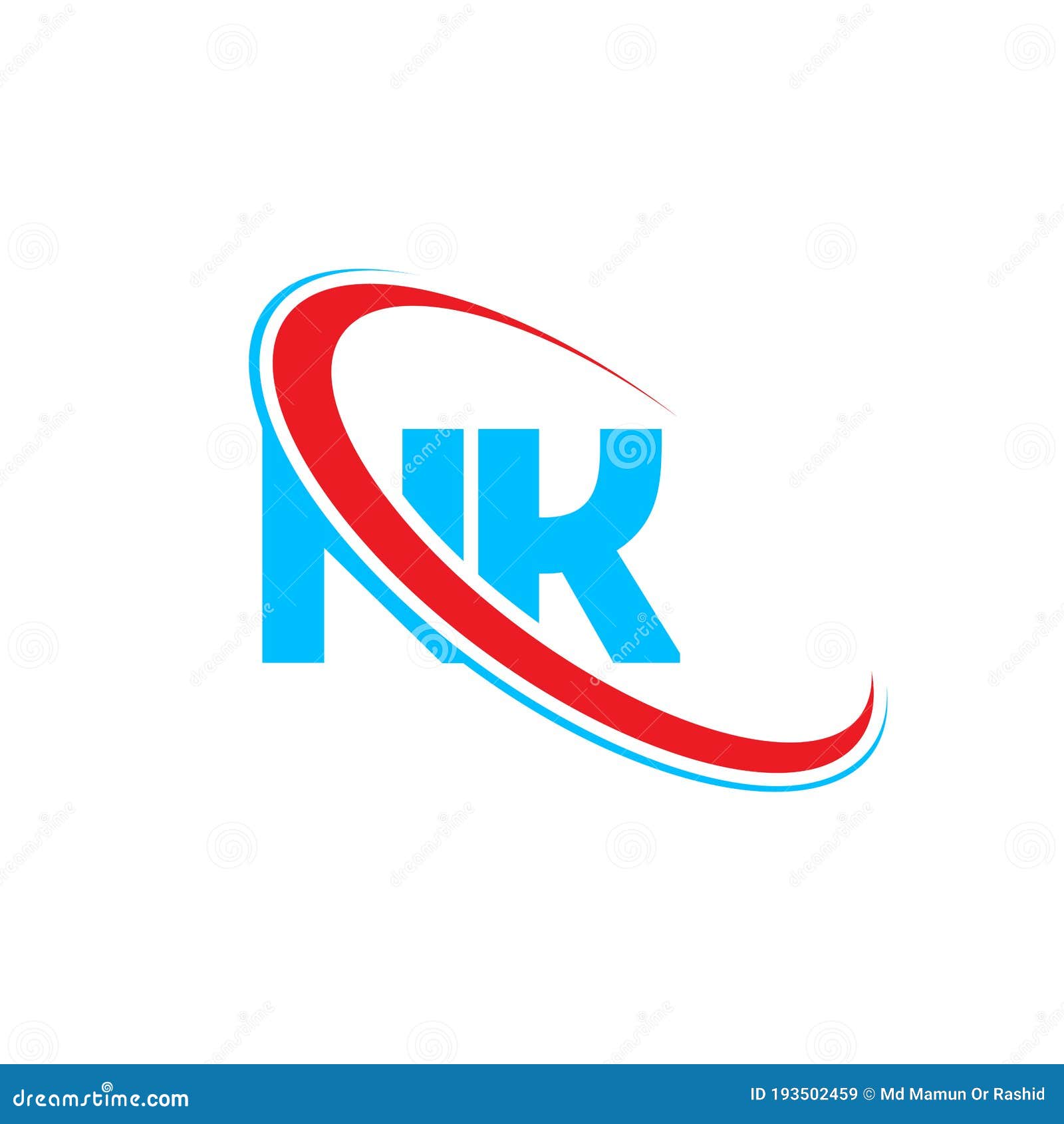 NK N K Letter Logo Design. Initial Letter NK Linked Circle Upercase ...