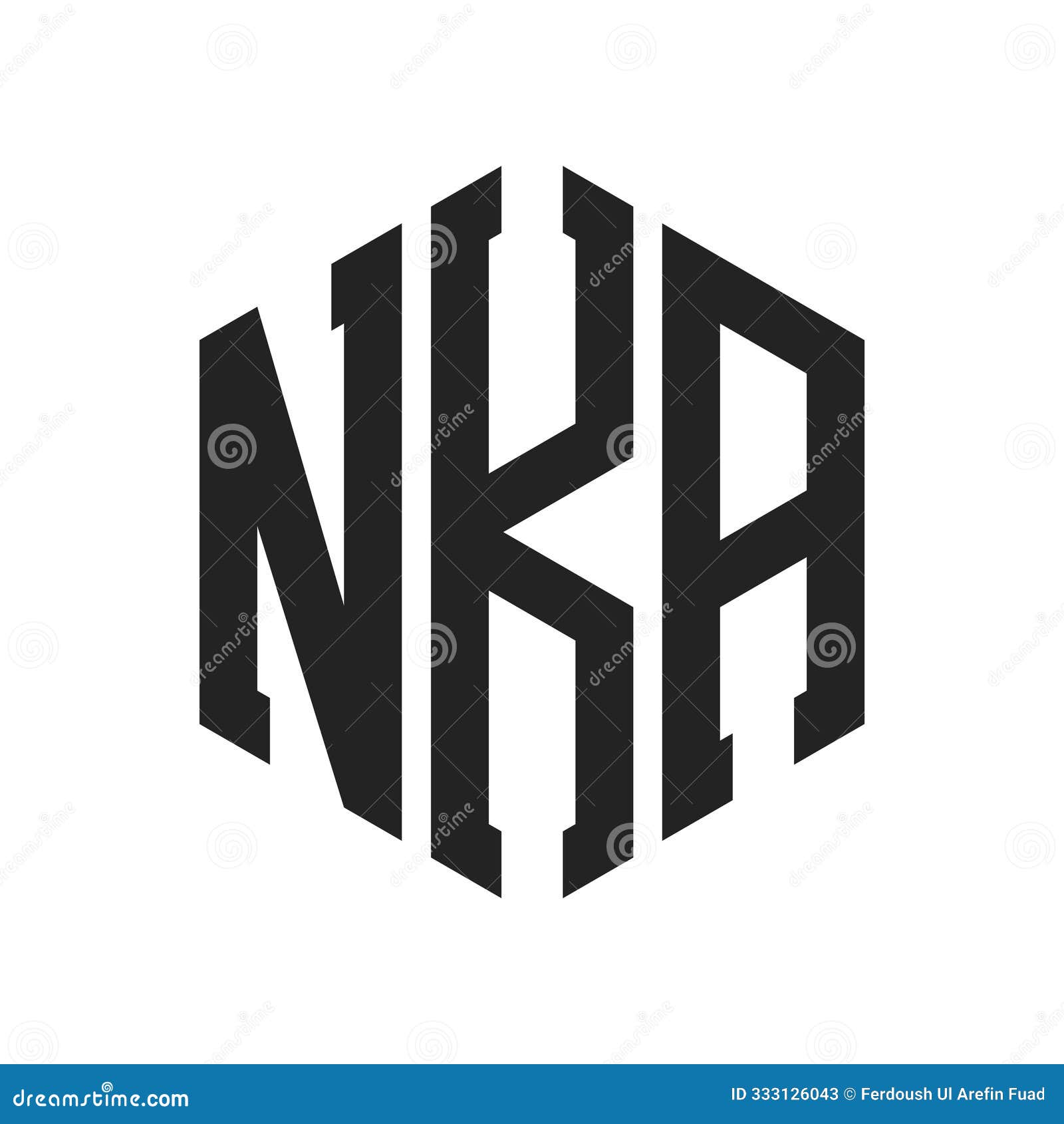 NKA Logo Design. Initial Letter NKA Monogram Logo Using Hexagon Shape ...