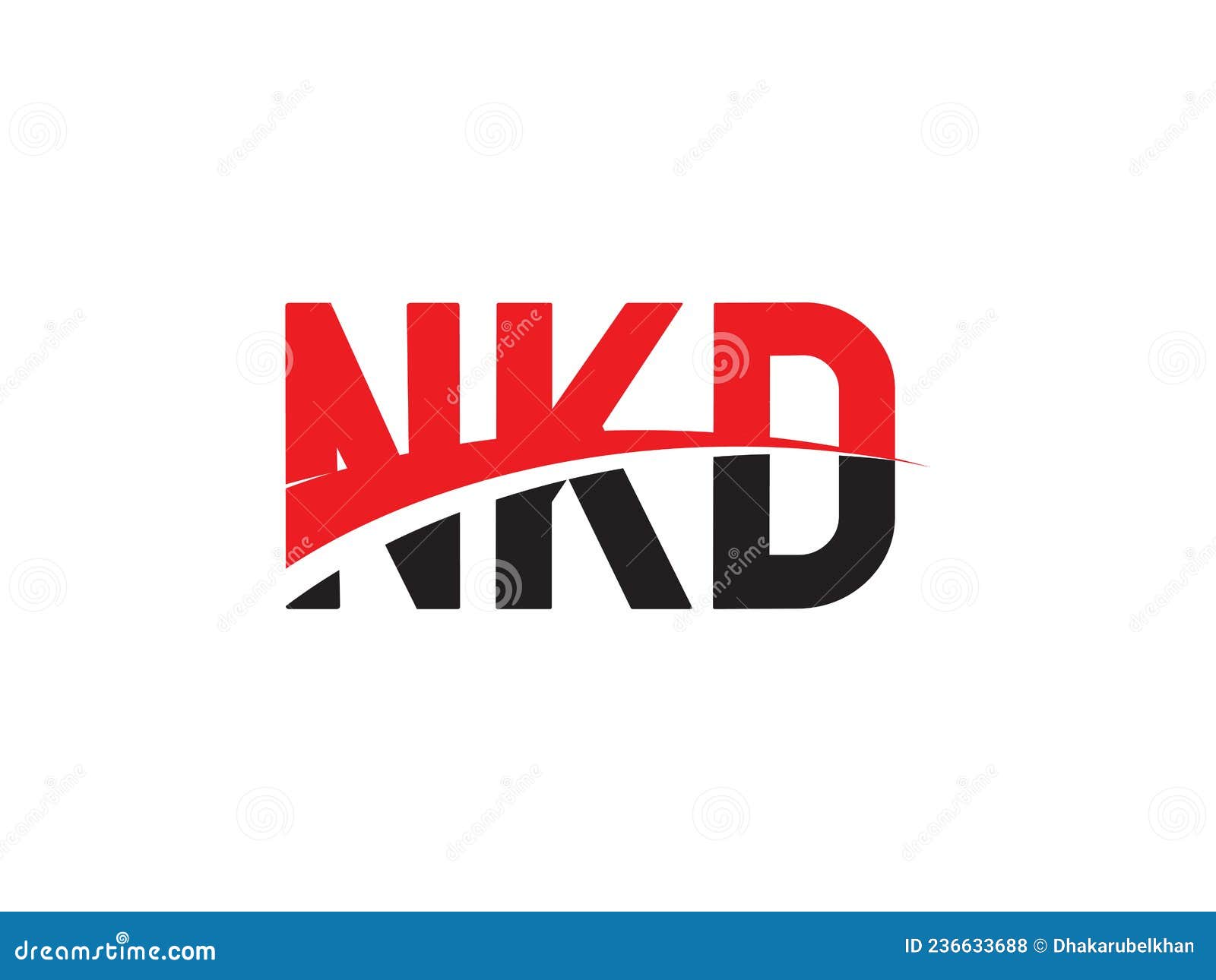 NKD Letter Initial Logo Design Vector Illustration Stock Vector ...