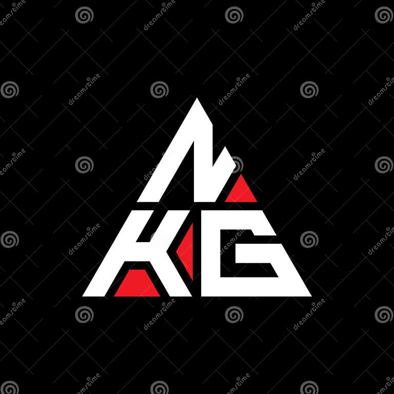 NKG Triangle Letter Logo Design with Triangle Shape. NKG Triangle Logo ...