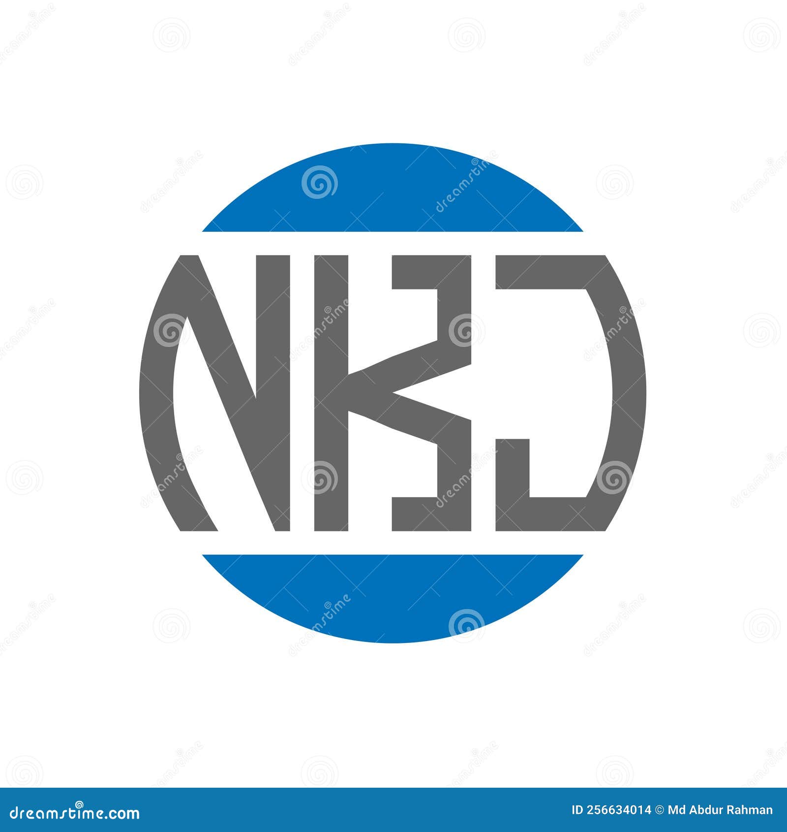 NKJ Letter Logo Design on White Background. NKJ Creative Initials ...