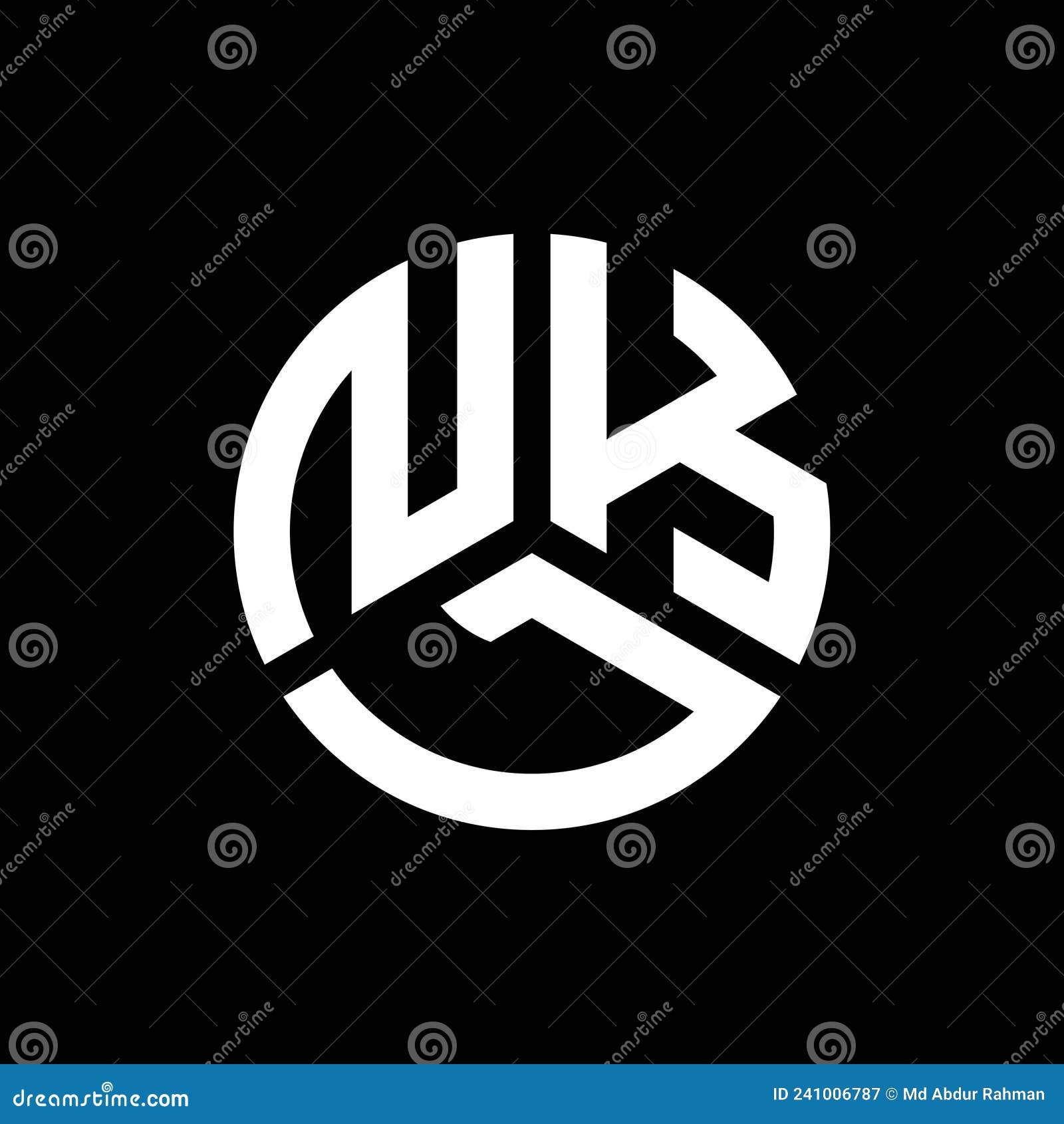 NKL Letter Logo Design on Black Background. NKL Creative Initials ...