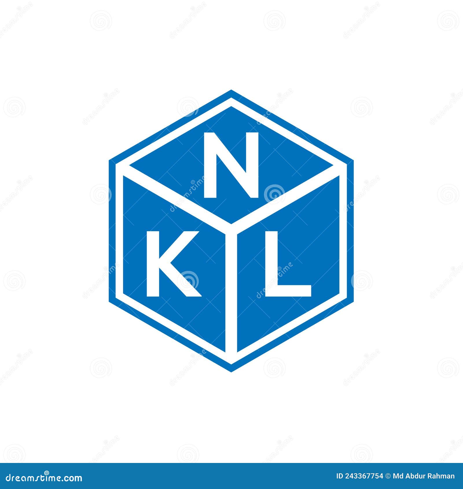 NKL Letter Logo Design on Black Background. NKL Creative Initials ...