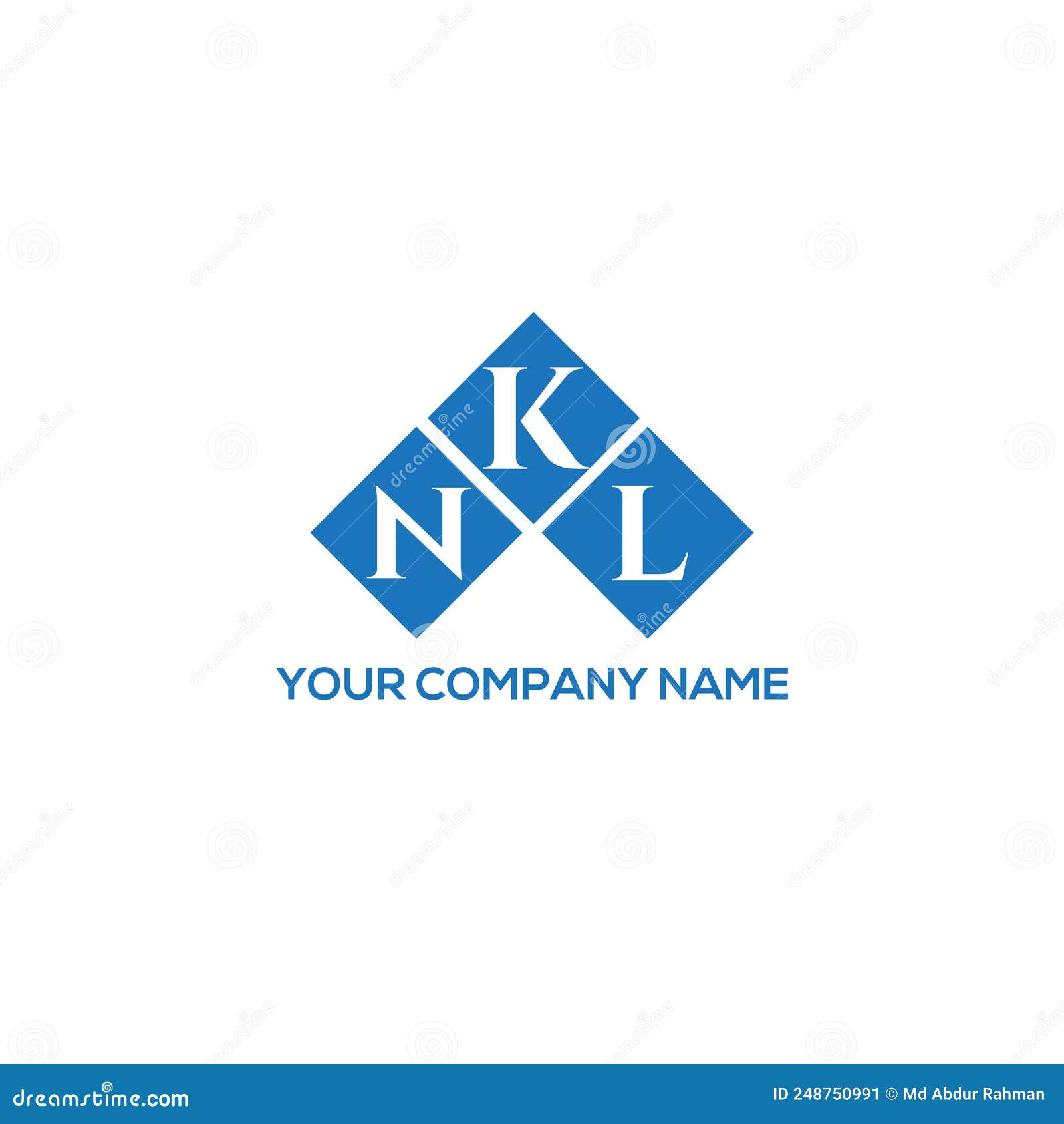 NKL Letter Logo Design on WHITE Background. NKL Creative Initials ...