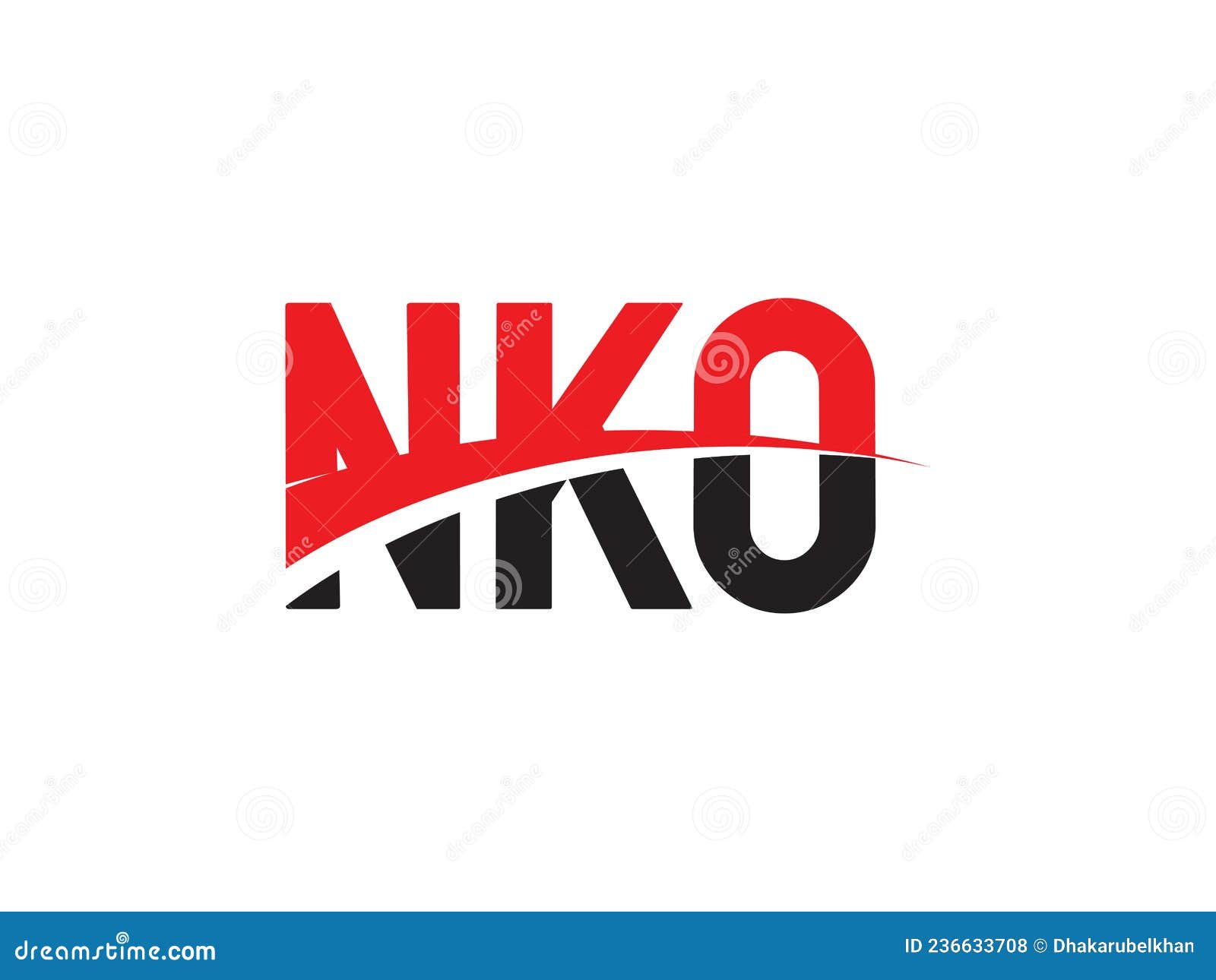 NKO Letter Initial Logo Design Vector Illustration Stock Vector ...
