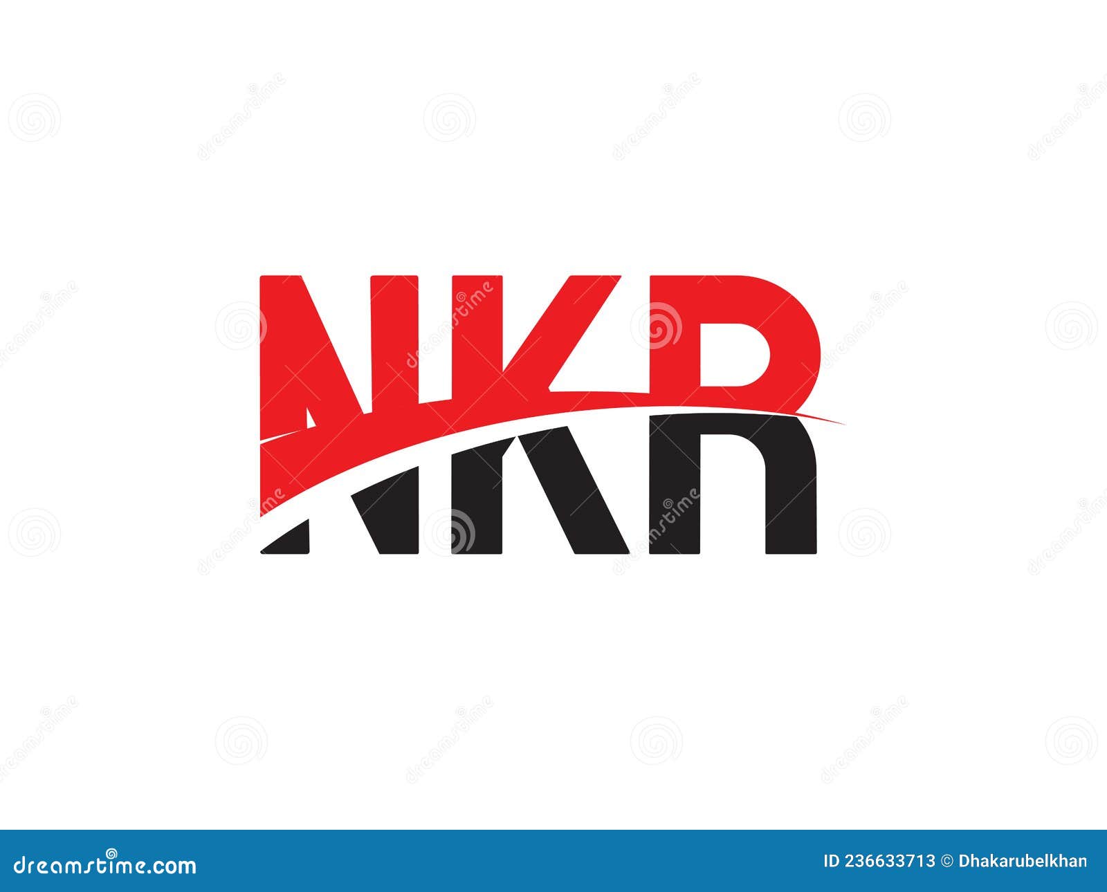 NKR Letter Initial Logo Design Vector Illustration Stock Vector ...
