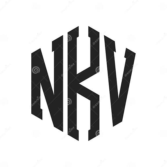 NKV Logo Design. Initial Letter NKV Monogram Logo Using Hexagon Shape ...