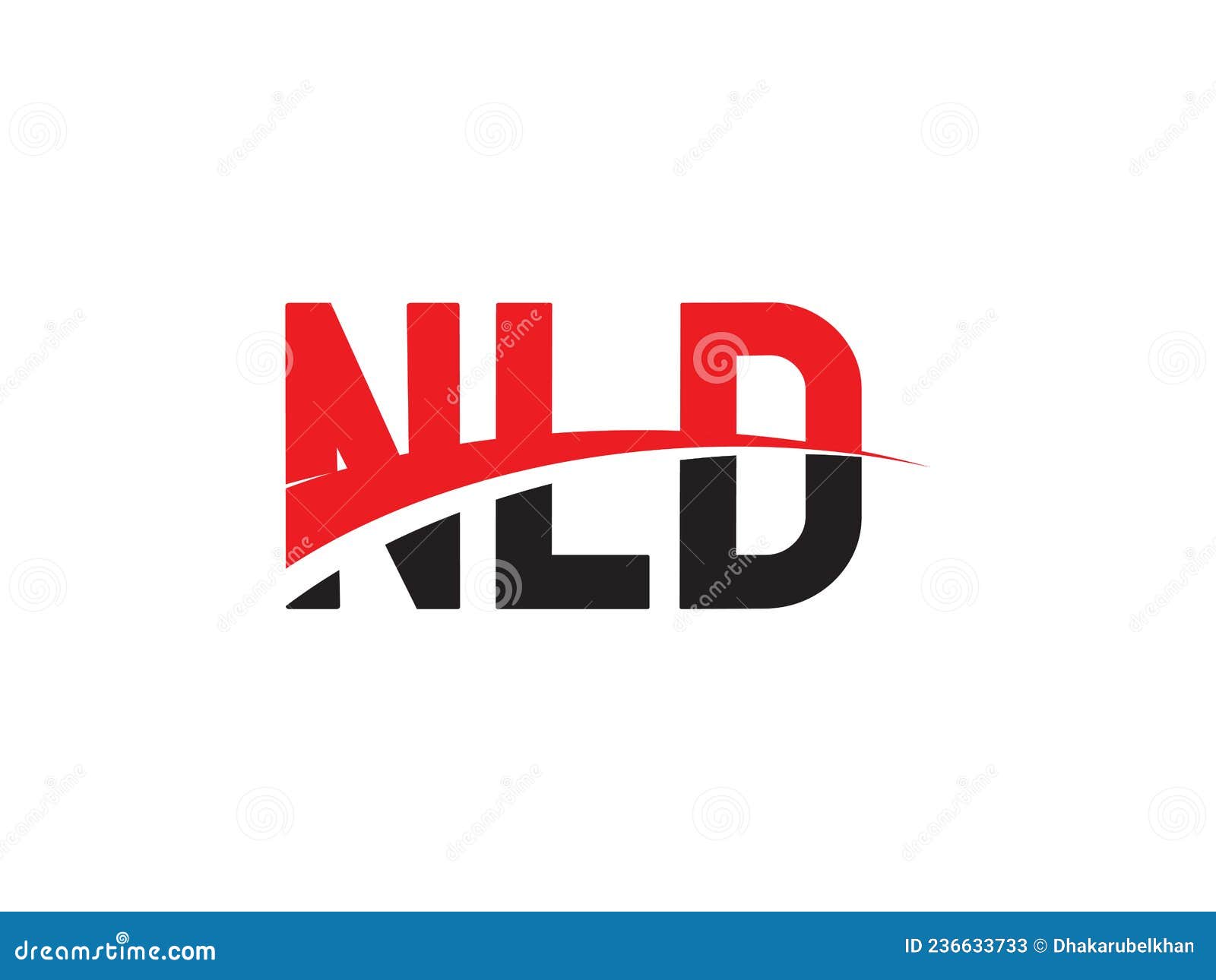 NLD Letter Initial Logo Design Vector Illustration Stock Vector ...