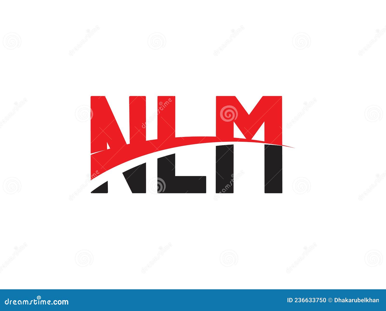 NLM Letter Initial Logo Design Vector Illustration Stock Vector ...