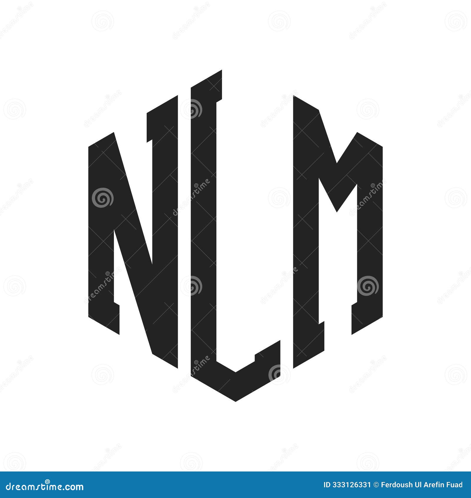 NLM Logo Design. Initial Letter NLM Monogram Logo Using Hexagon Shape ...