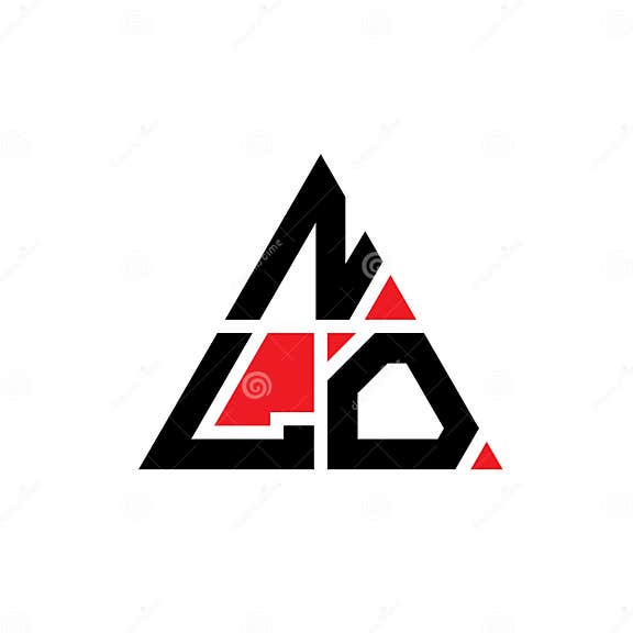 NLO Triangle Letter Logo Design with Triangle Shape. NLO Triangle Logo ...