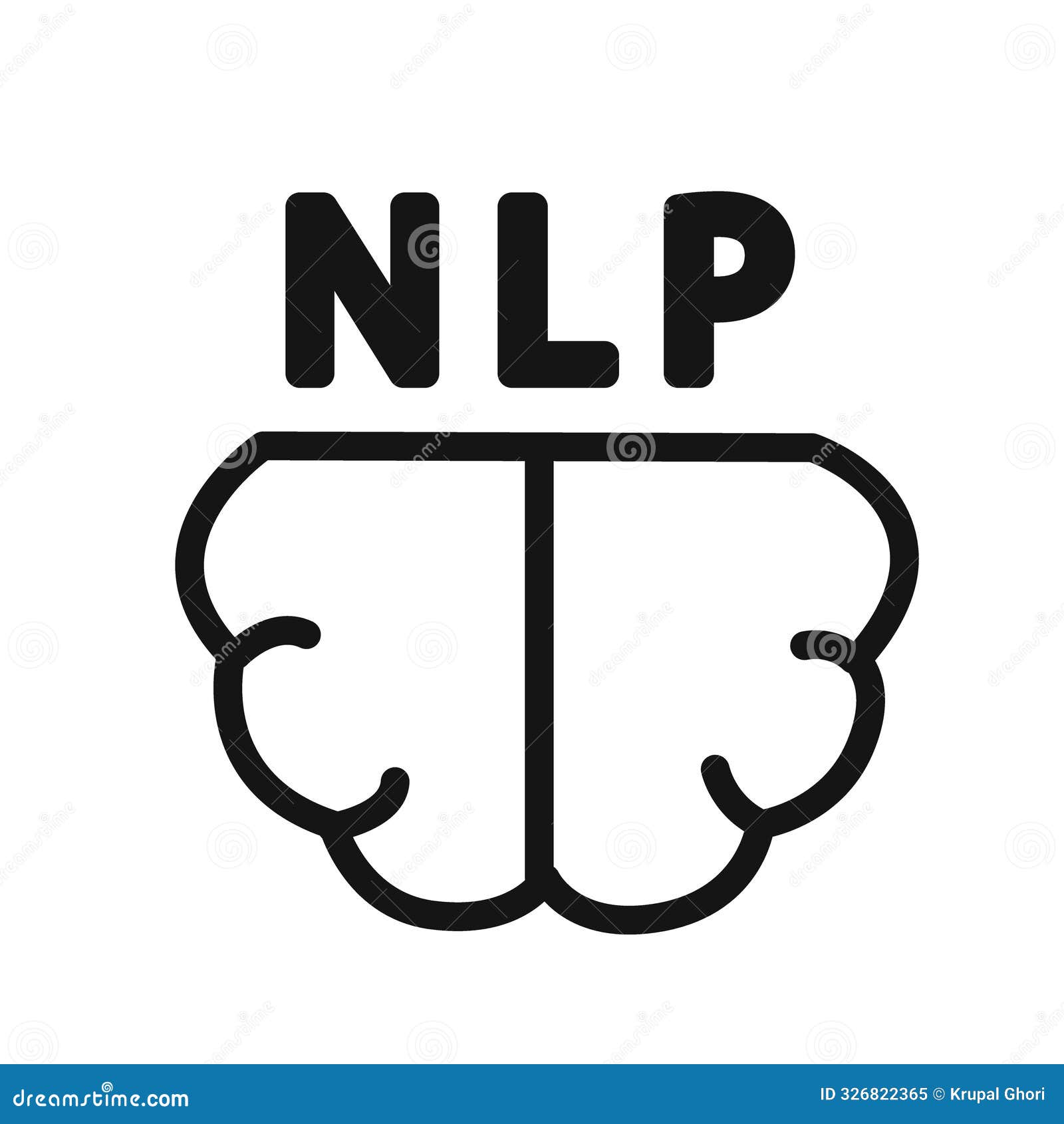 NLP Icon Linear Vector Graphics Sign Stock Illustration - Illustration ...